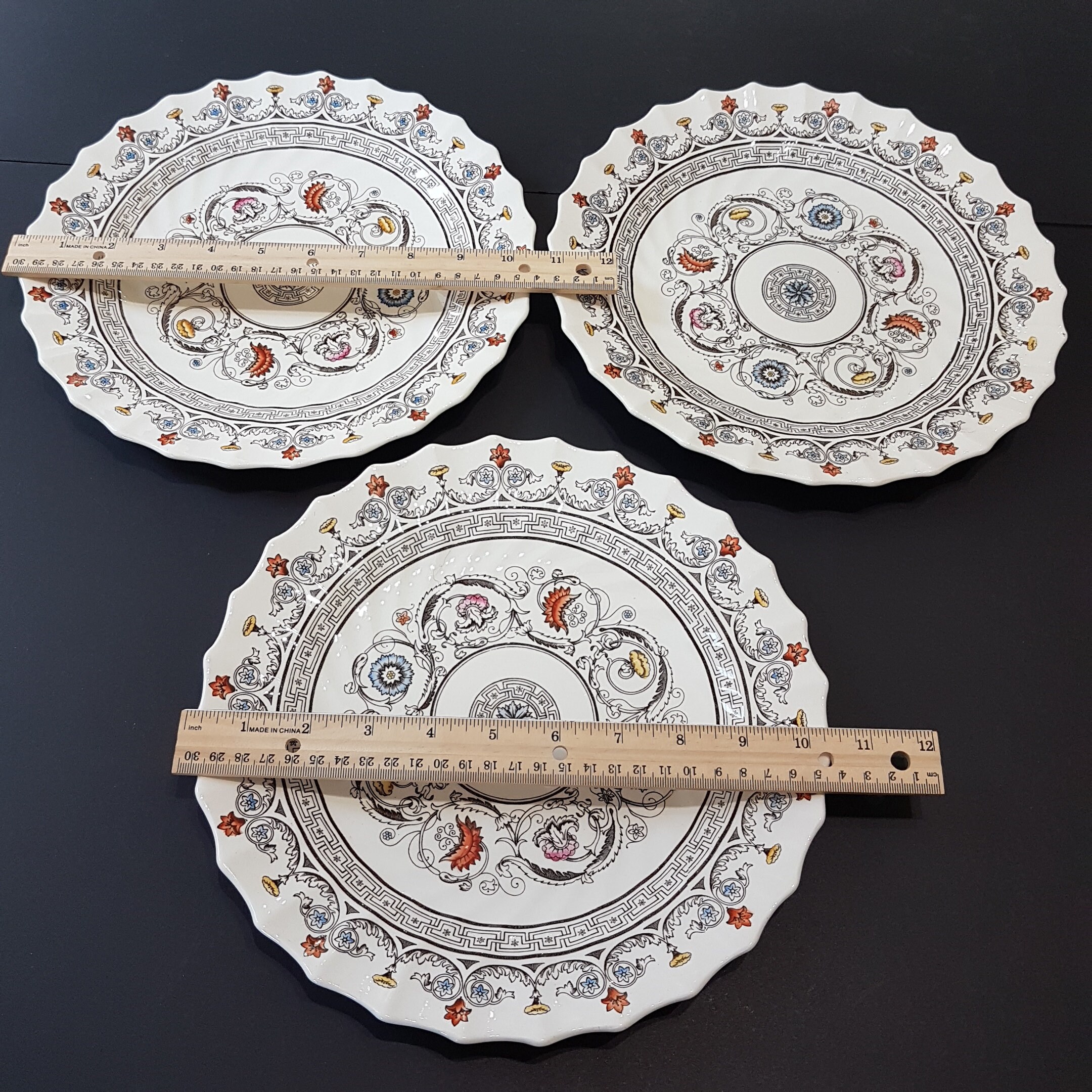 Vintage Copeland Spode FLORENCE 10.5 Dinner Plate Set of 3, Pattern 2/ ...