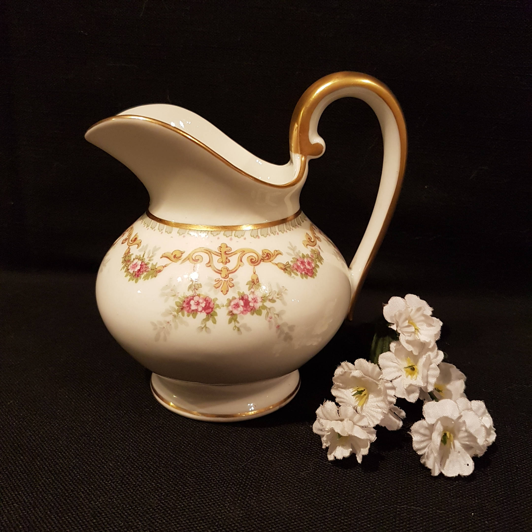 RARE 1800's Antique Limoges T&V, Old Bridal Rose, Made in France, Creamer