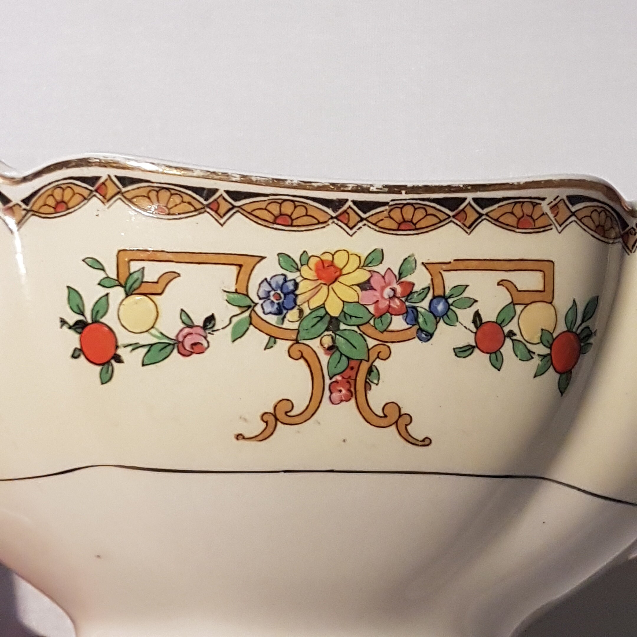 Vintage Johnson Bros RIVIERA Pattern, Pareek Shape Gravy Boat, Sauce ...