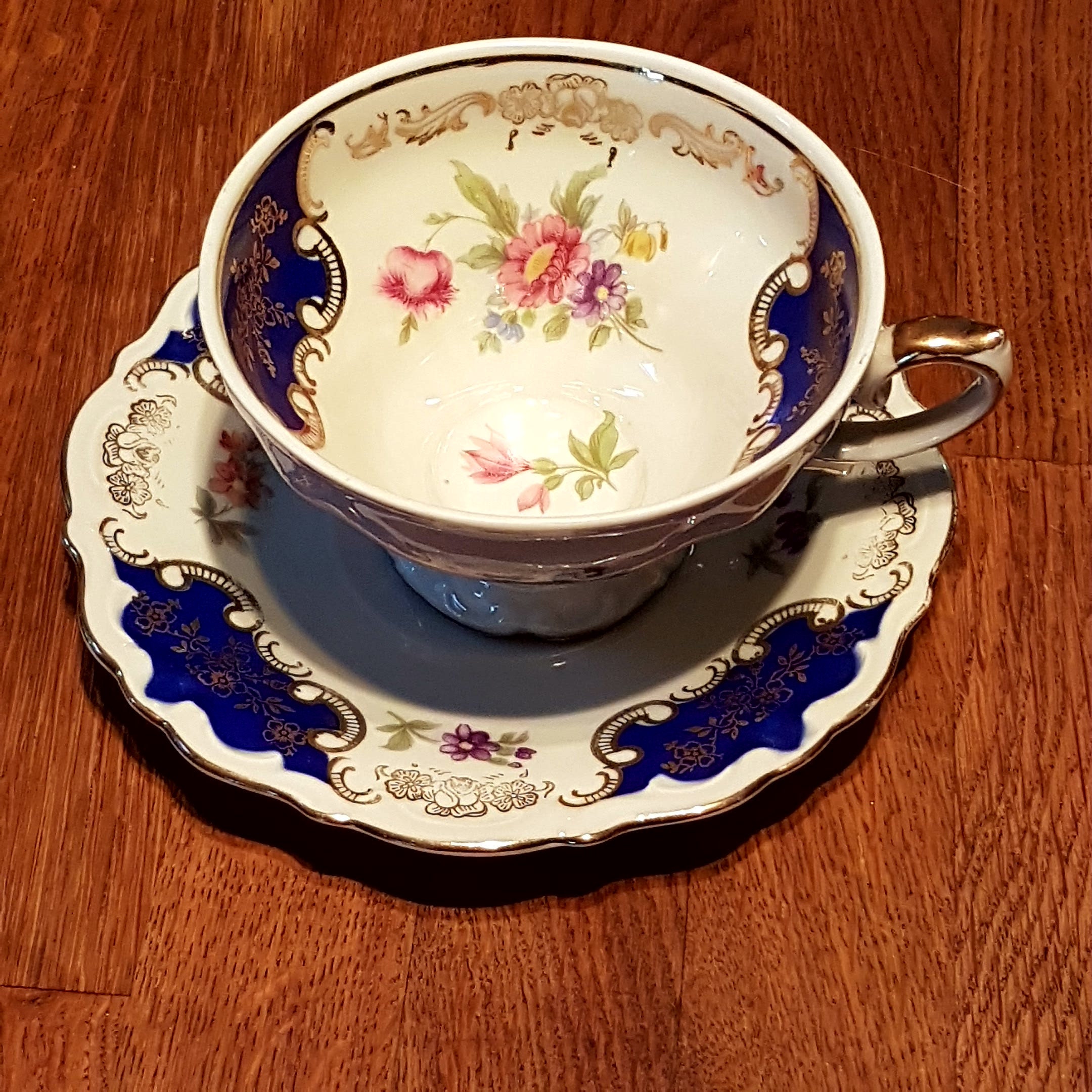 Vintage Winterling Purple Tea Cup, German China Teacup, 1940's