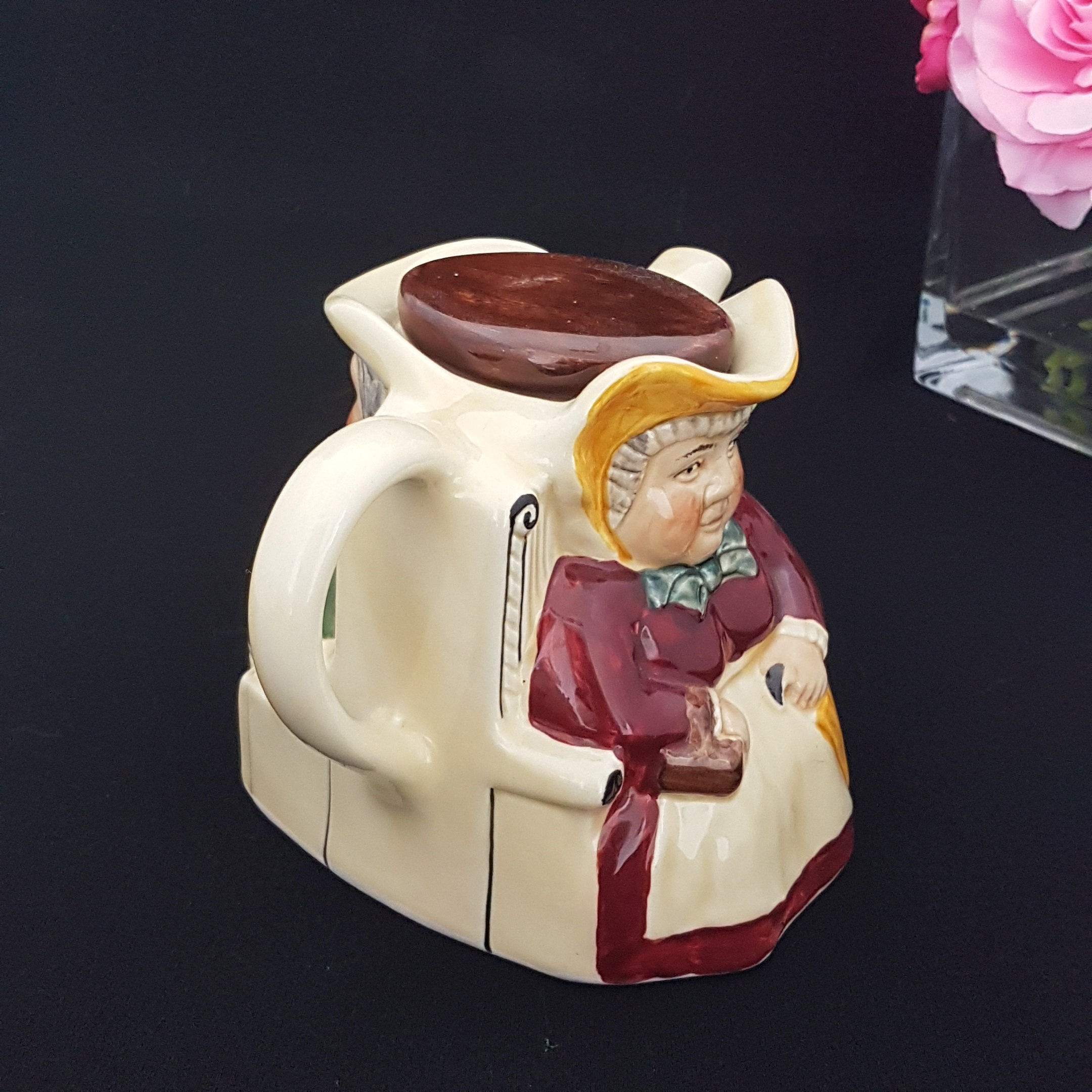 Vintage Darby and Joan Double Sided Tea Pot, Tony Wood Pottery ...