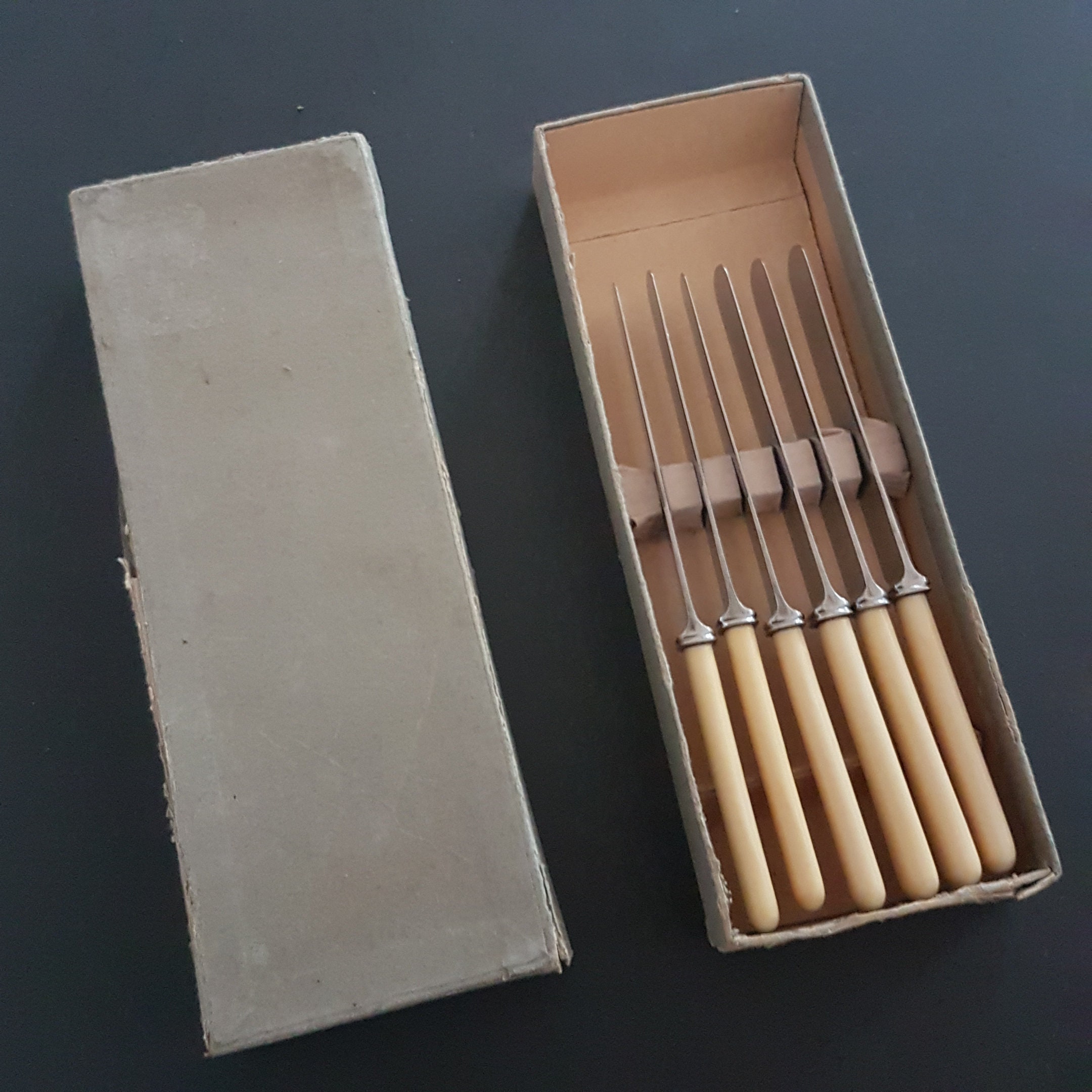 Vintage McGlashan Clark & Co Bakelite Knife Set of 6, In Box, Firth ...