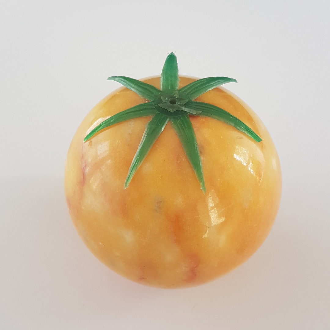 Vintage Alabaster Stone Marble Tomato, Faux Fruit Bowl Filler - Etsy