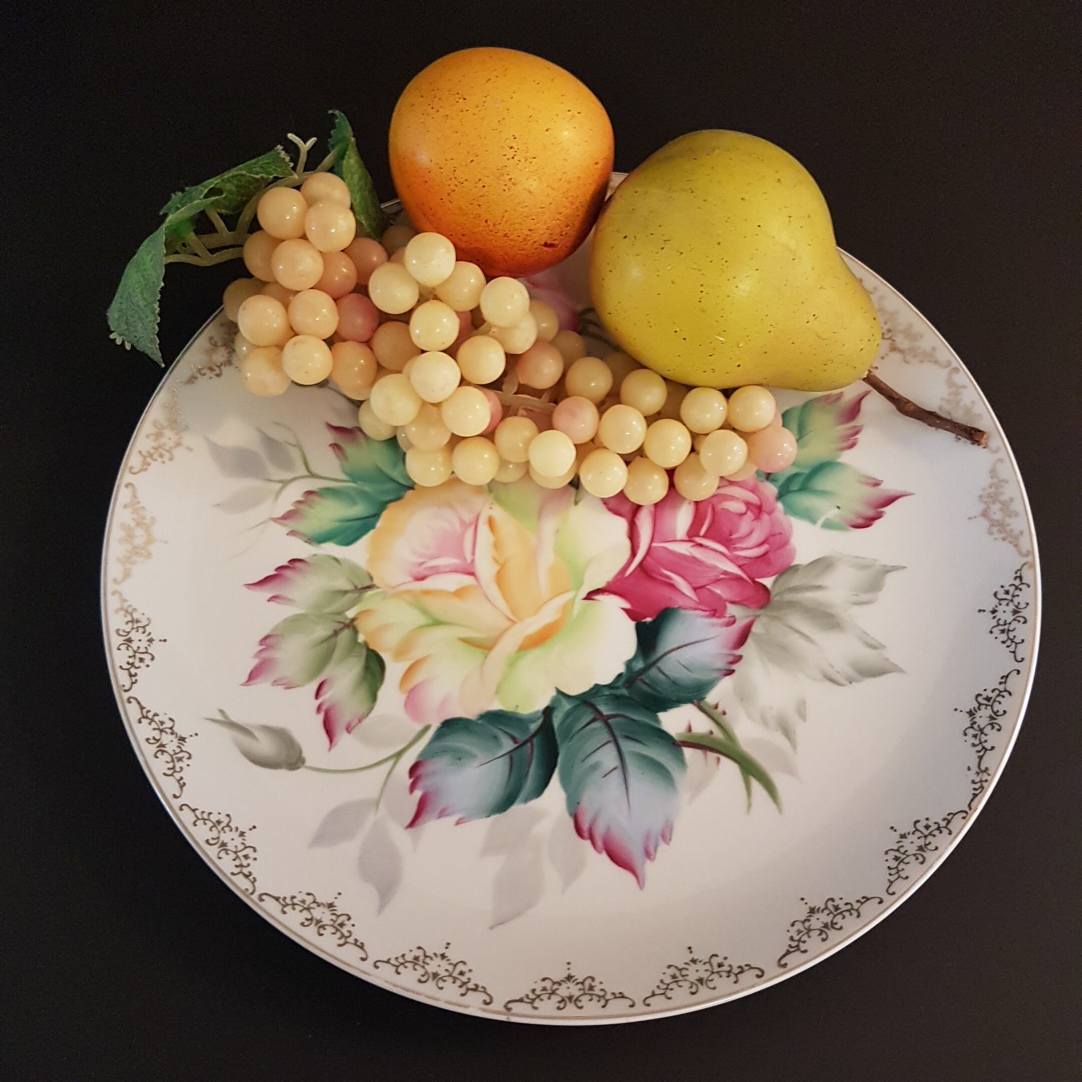 Shafford Japan Hand Deoorated 10.25 Decorative Plate, Yellow Rose, Pink ...
