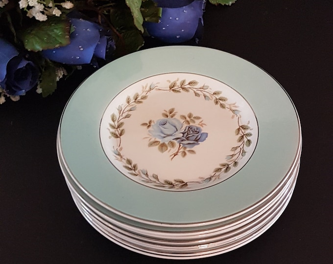 Barratt's Delphatic White Tableware, Regd No 8755897, Blue Rose Side ...