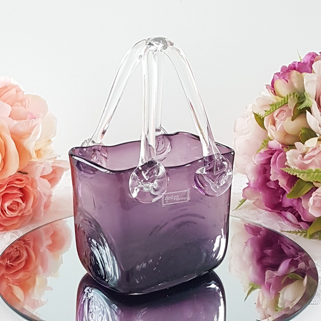 Blown Glass Purse, Unique Art Glass Vase - Etsy
