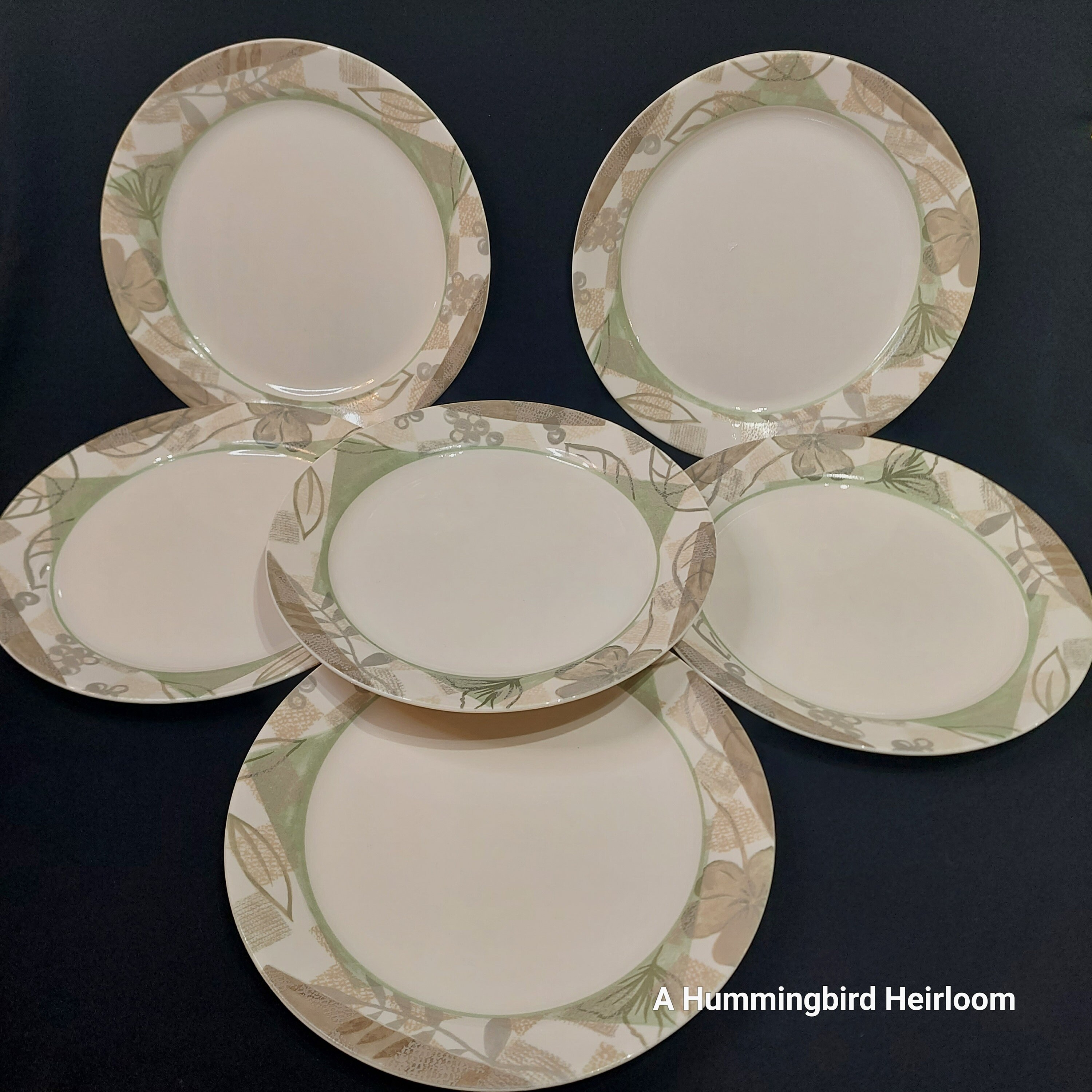Corelle TEXTURED LEAVES Dinner Plate Set of 6