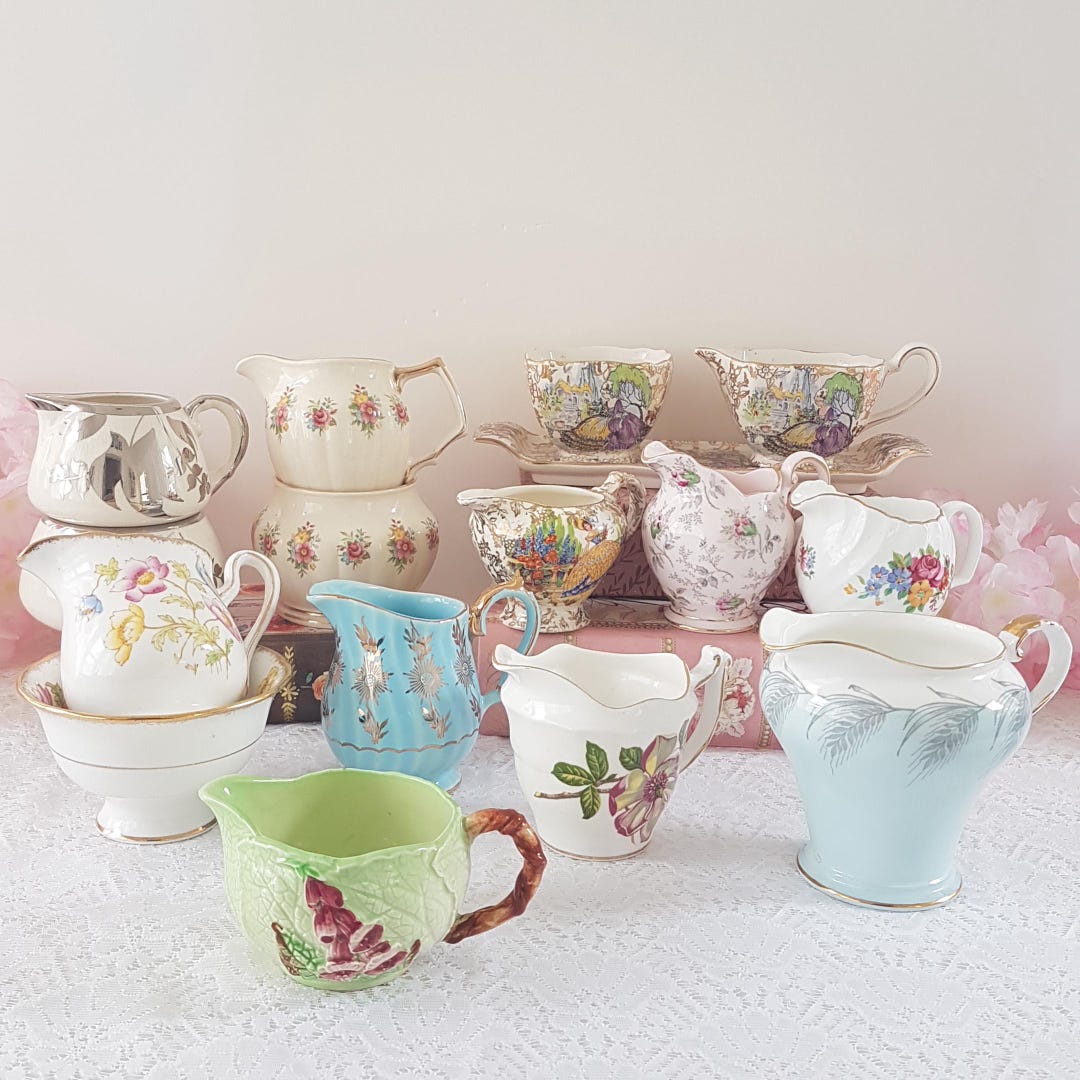 Vintage English Cream Sugar Bowl Choose Your Favorite Bone China Made ...