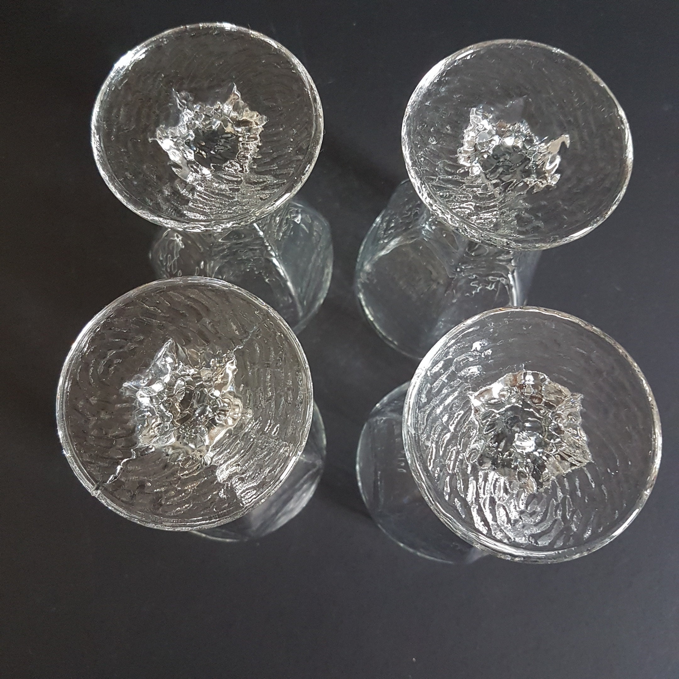 Vintage Libbey Chivalry Clear, Set of 4 Water Goblets, Gibraltor ...