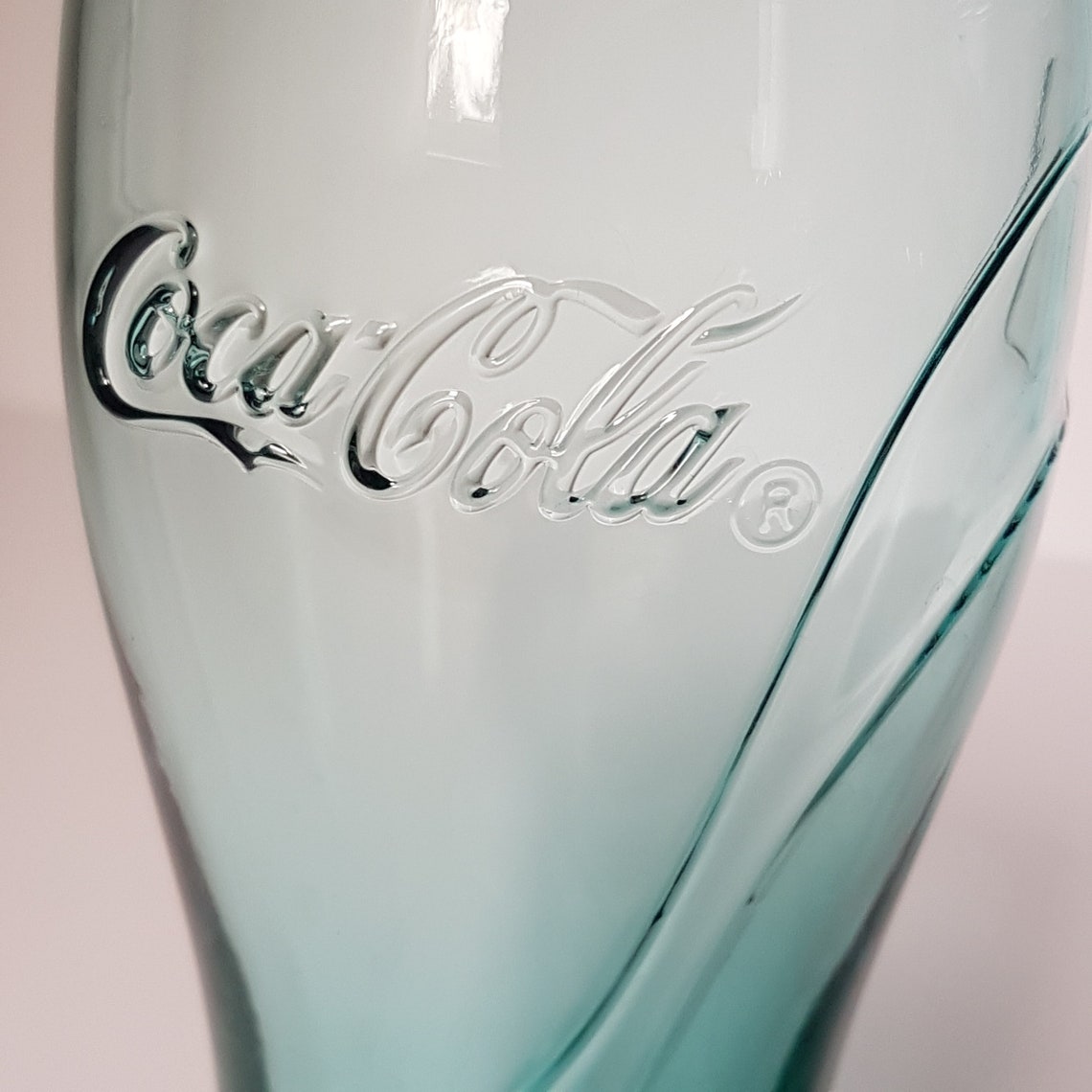 Set of 2 Coca Cola Teal Green Glass Tumblers 12oz Drinking | Etsy