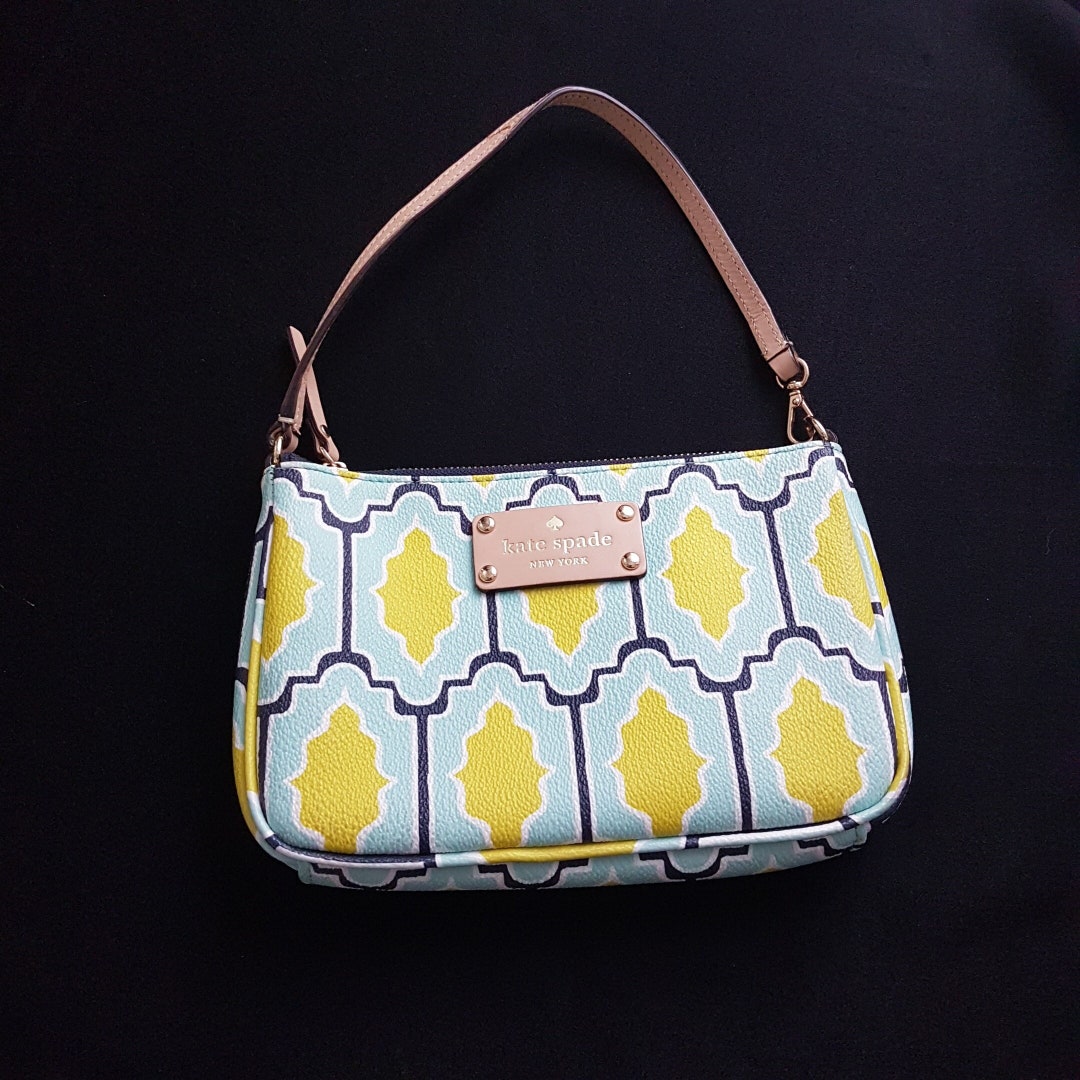 Vintage KATE SPADE New York Cabana Tile Linet Wristlet - Etsy