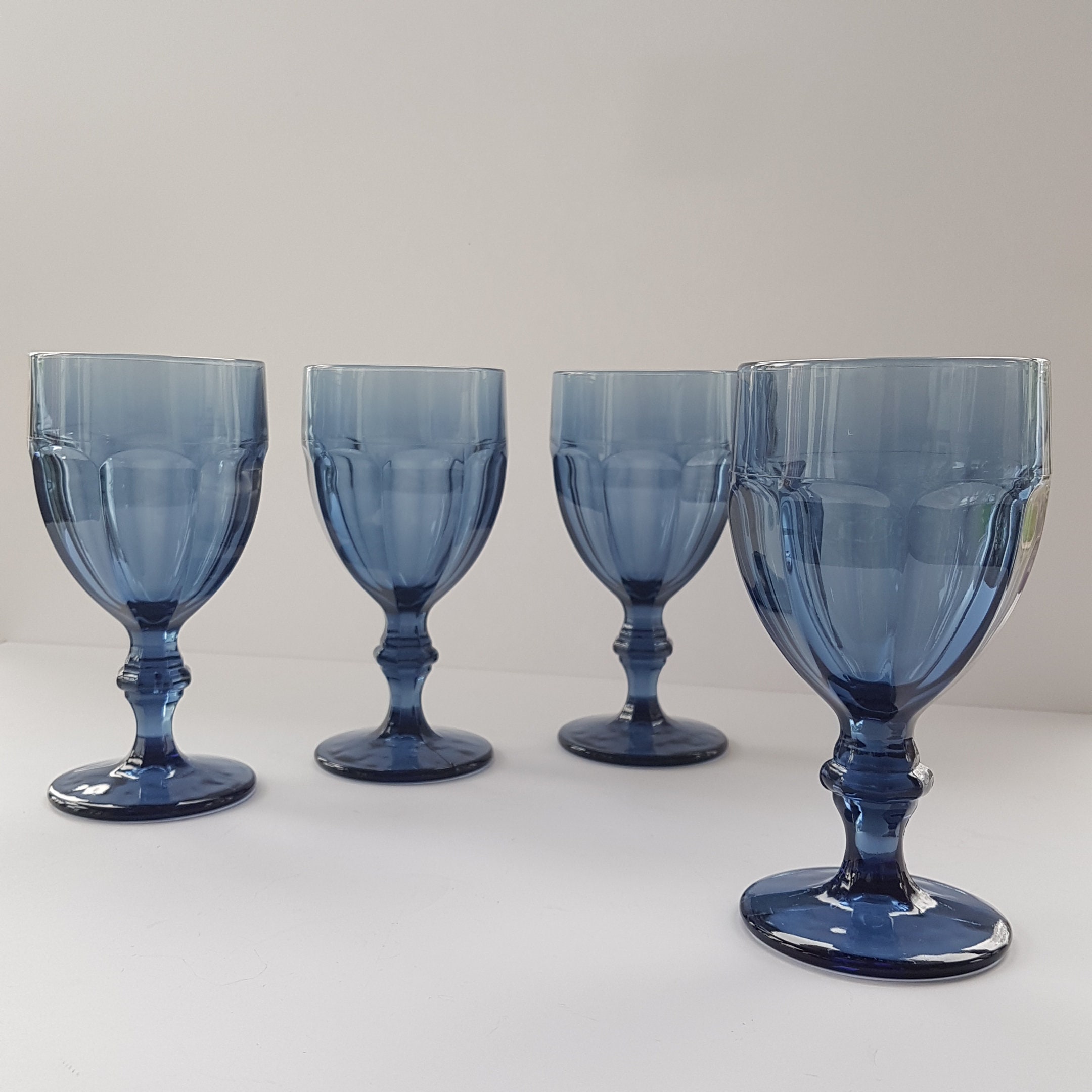 Libbey Gibraltar Duratuff, Dusky Blue, Water Goblet, Set of 4, Iced Tea ... Libbey Gibraltar Duratuff, Dusky Blue, Water Goblet, Set of 4, Iced Tea ...