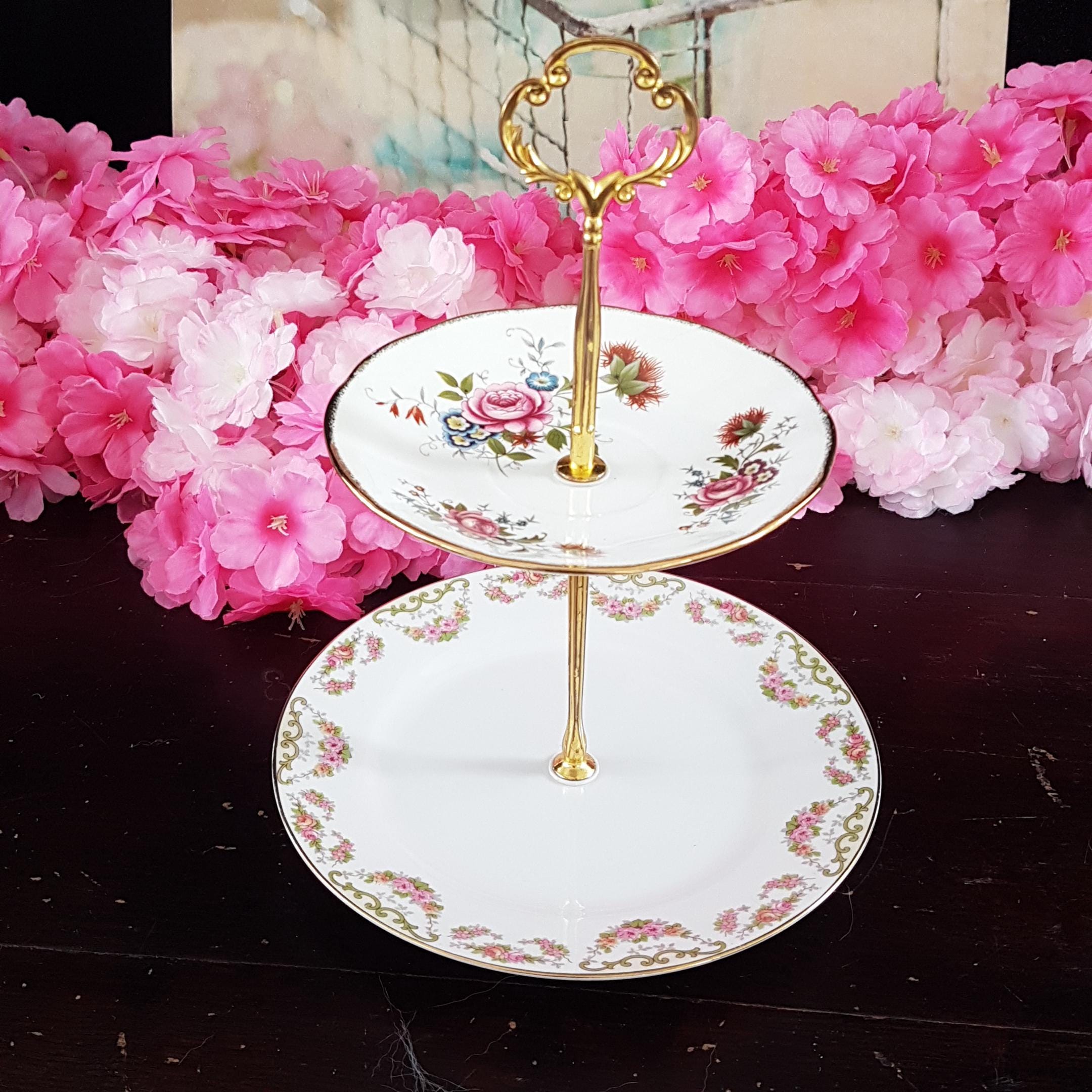 Elegant 2-Tier Display Stand: Versatile Tray for Jewelry, Desserts, Tea ...