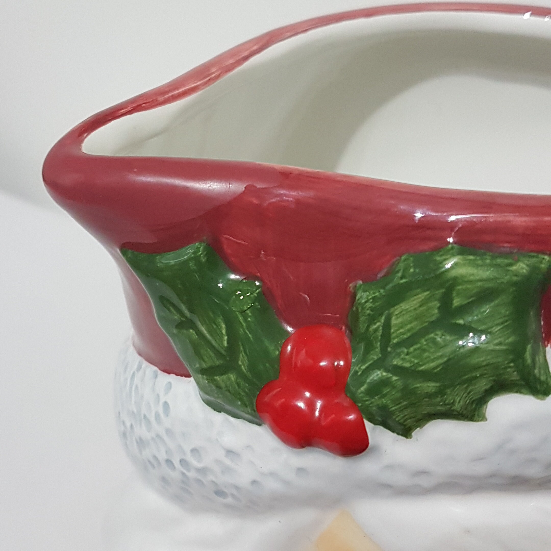 Ceramic Santa Pitcher Jug, Christmas Entertaining, Christmas Table Decor