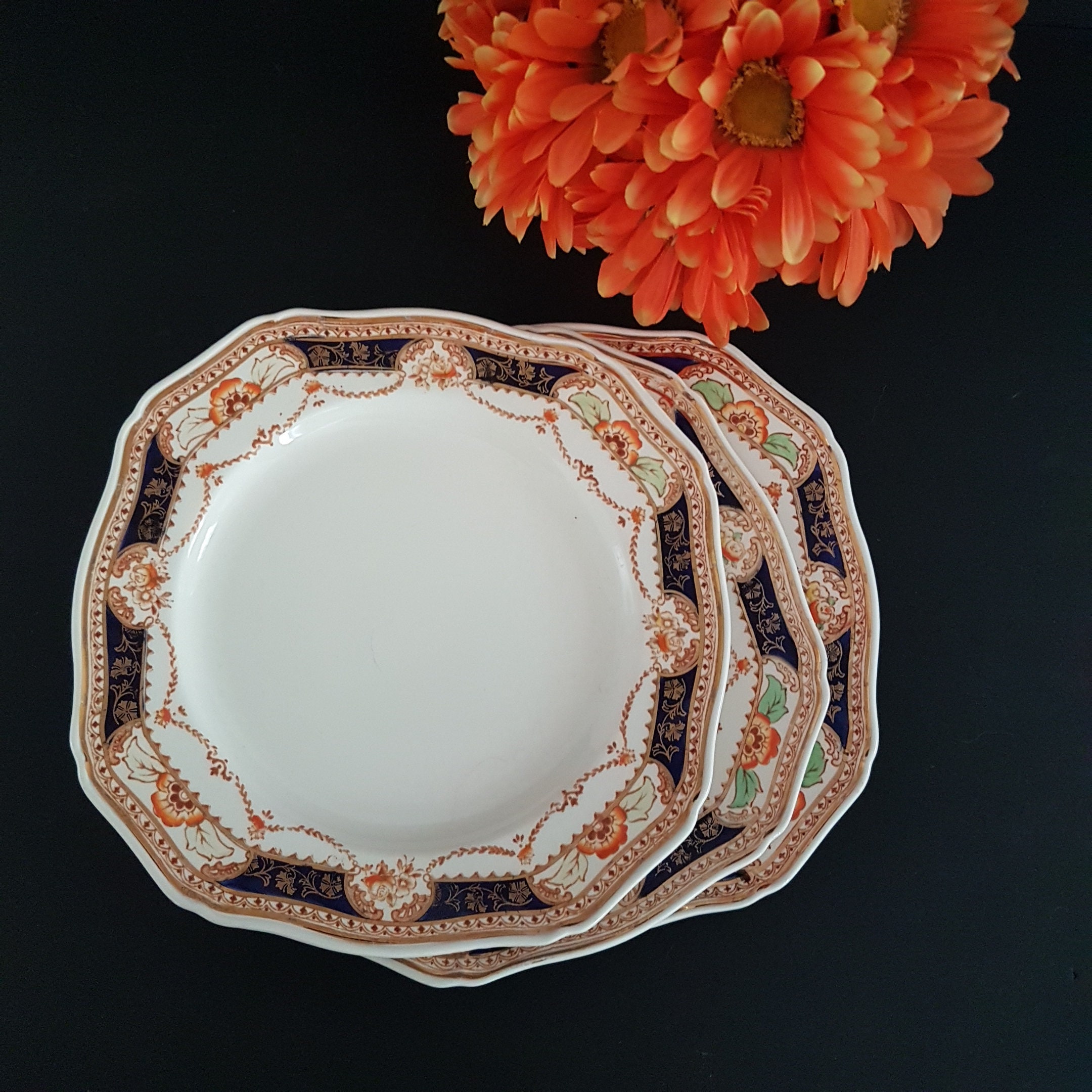 Alfred Meakin Royal Caledonia RDY1, Imari Square Dinner Plates 8 3/4 ...