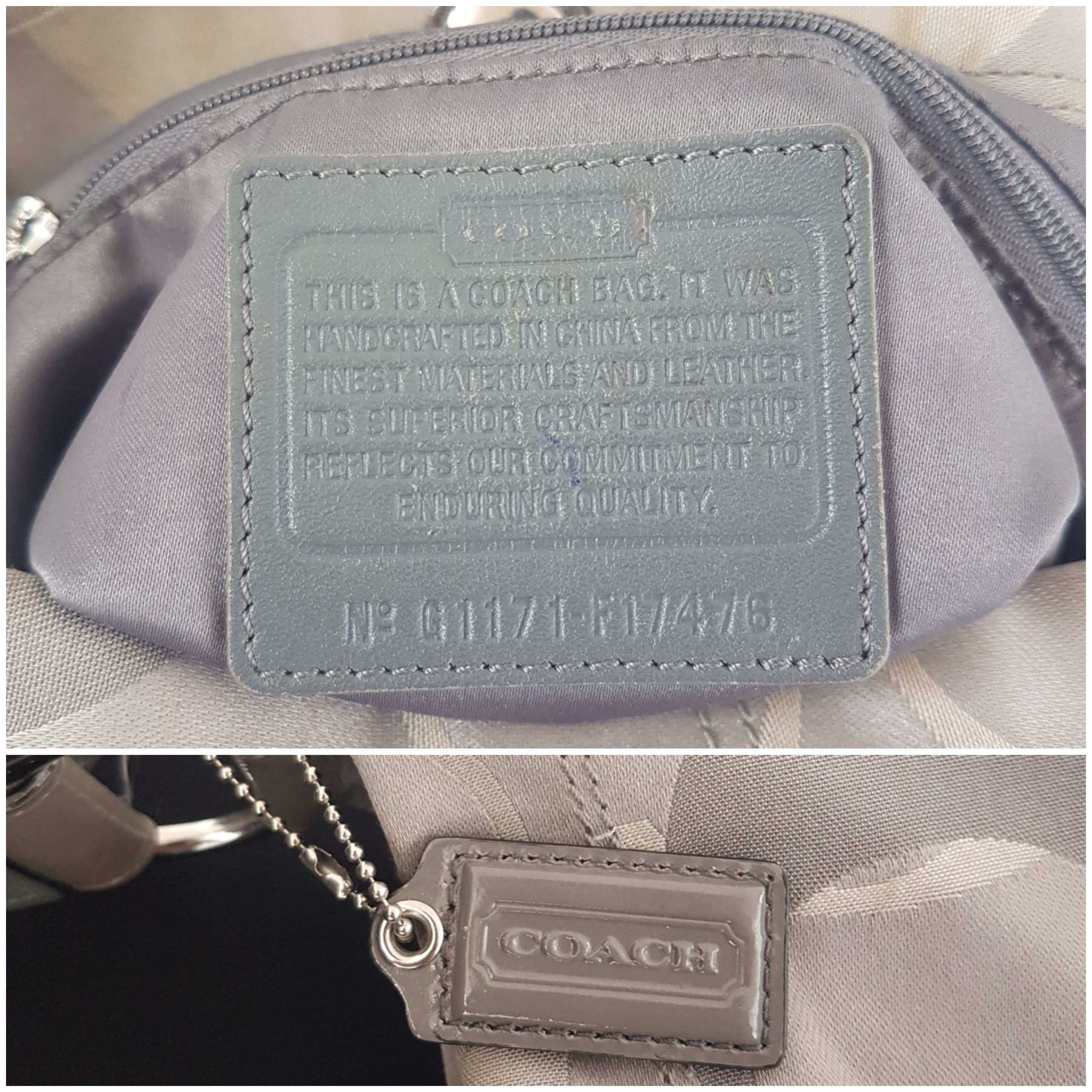 Vintage COACH Penelope Optic Silver Grey Shoulder Bag, COACH Vintage COACH Penelope Optic Silver Grey Shoulder Bag, COACH