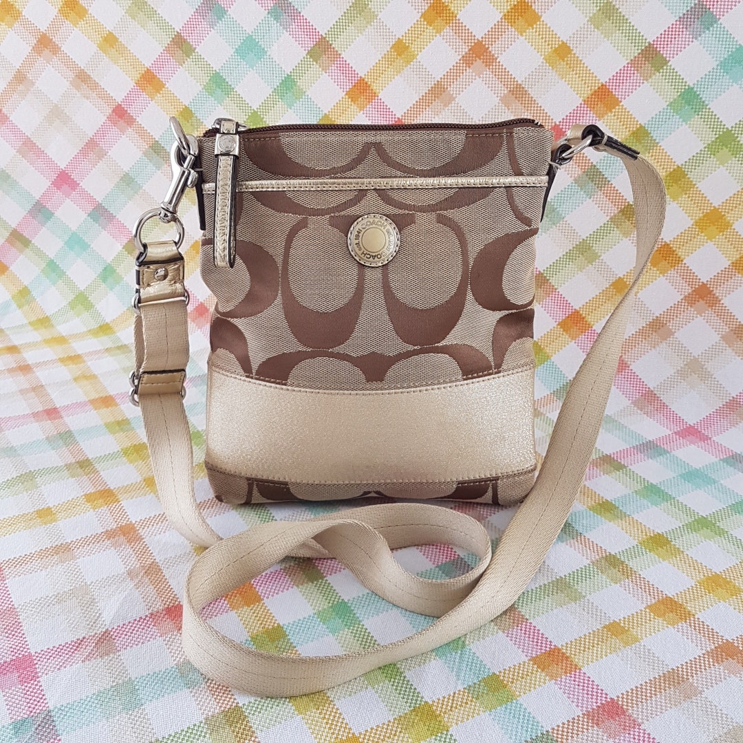 Vintage COACH Monogram Crossbody Bag - Etsy