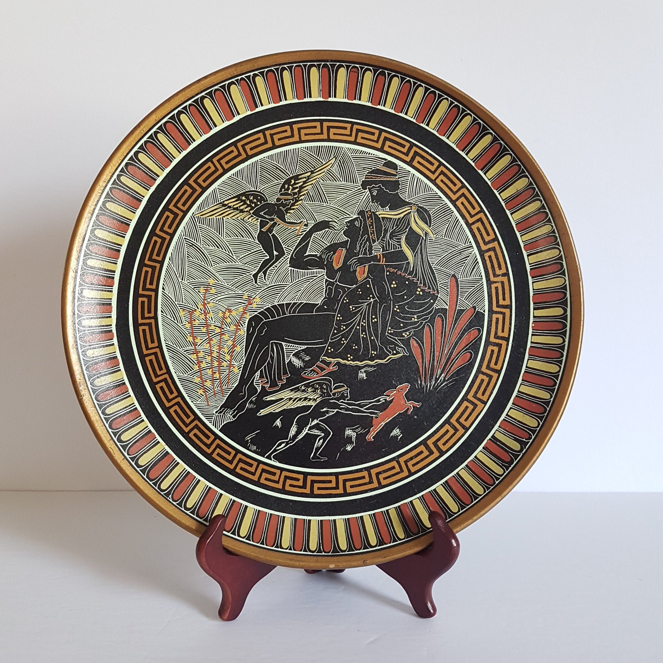 Adonis Aphrodite D Vassilopoulos Vintage Replica Decorative Plate Hellenic Neo Classical adonis-aphrodite-d-vassilopoulos-vintage-replica-decorative-plate-hellenic-neo-classical