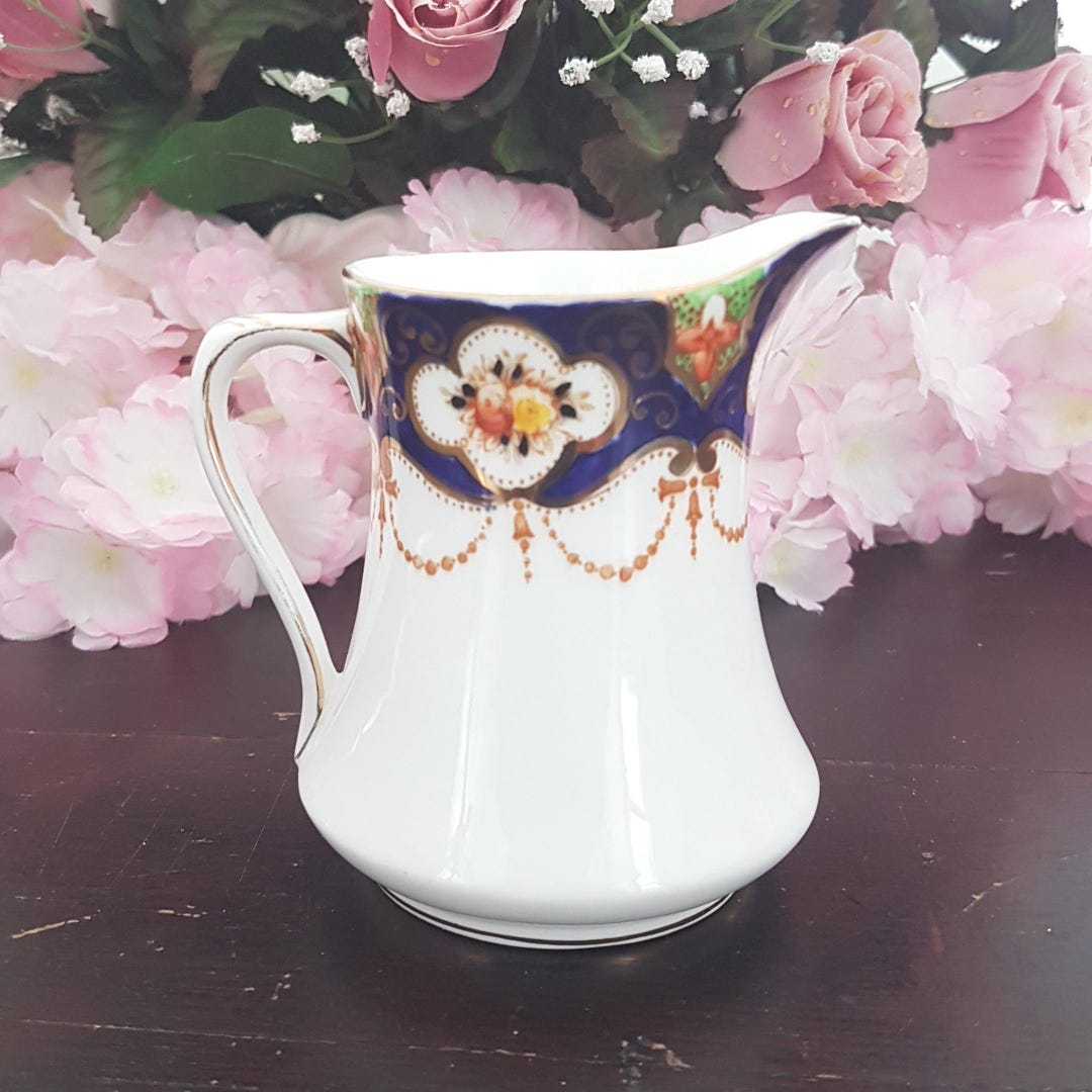 Royal Albert HEIRLOOM Creamer Crown China Stamp With Imari Colors - Etsy