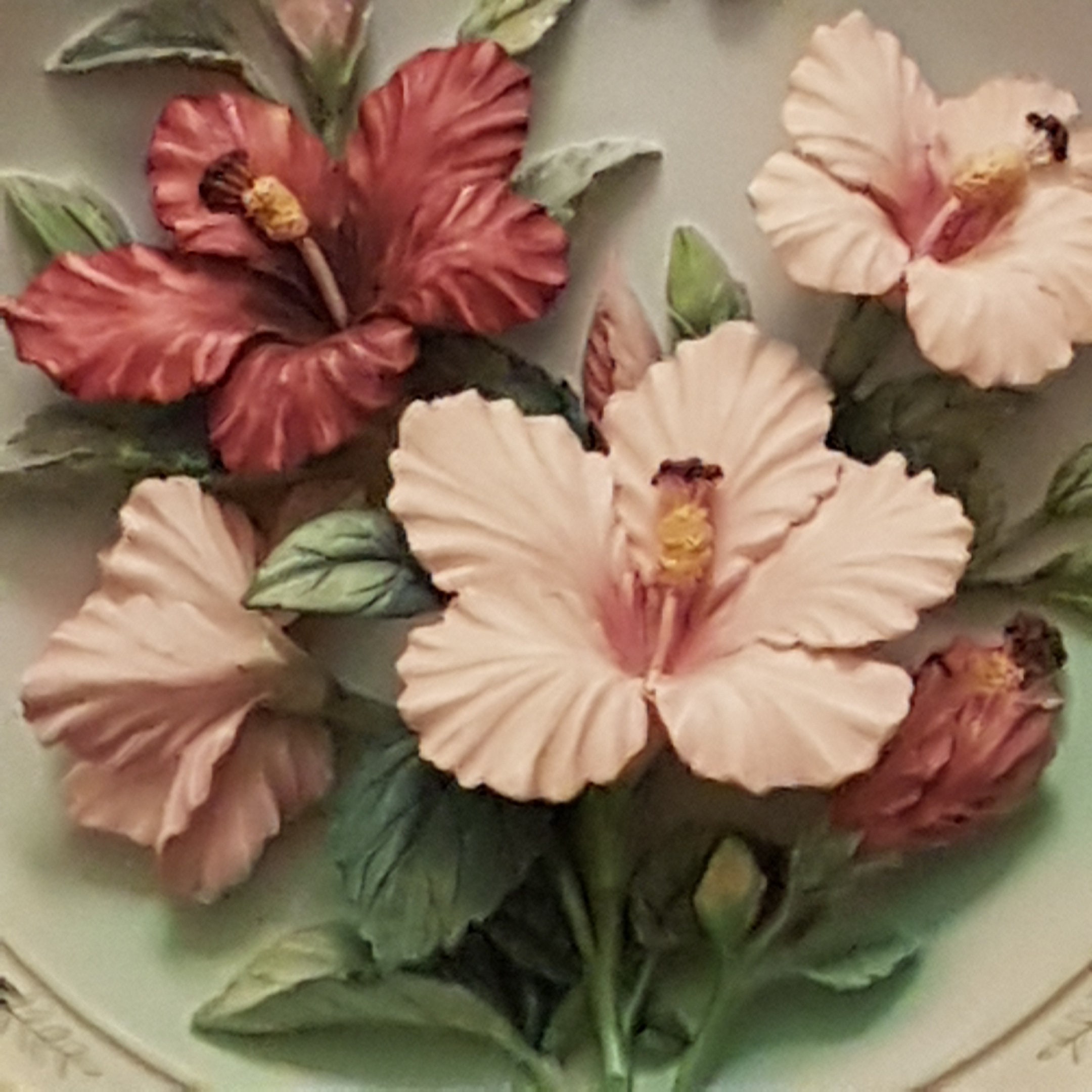 The Hibiscus Garden 3D Collectible Plate, Gift for Gardener, Home Decor ...