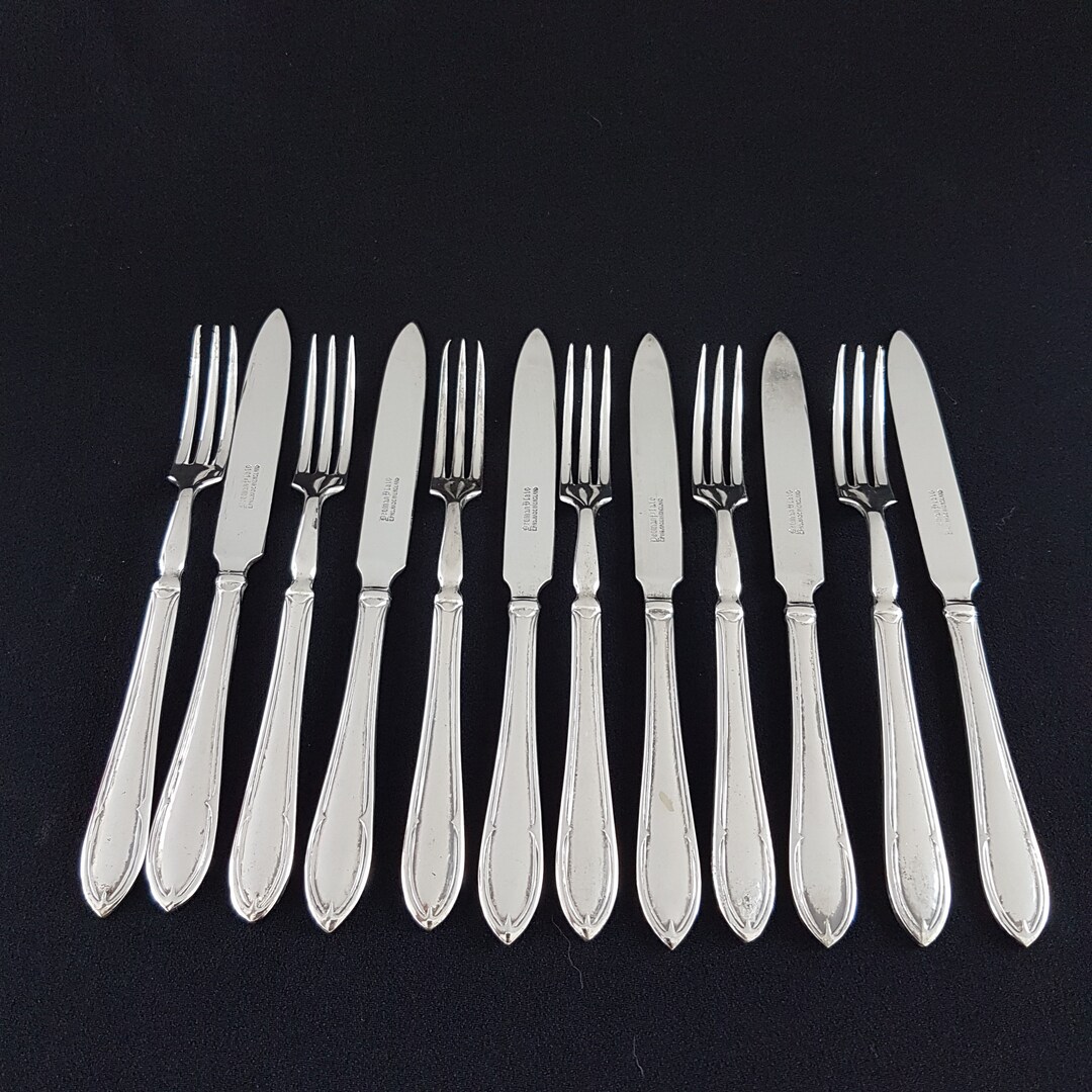 Vintage Yeoman Silver Plate Dessert Cutlery Set: Tea Party Forks ...