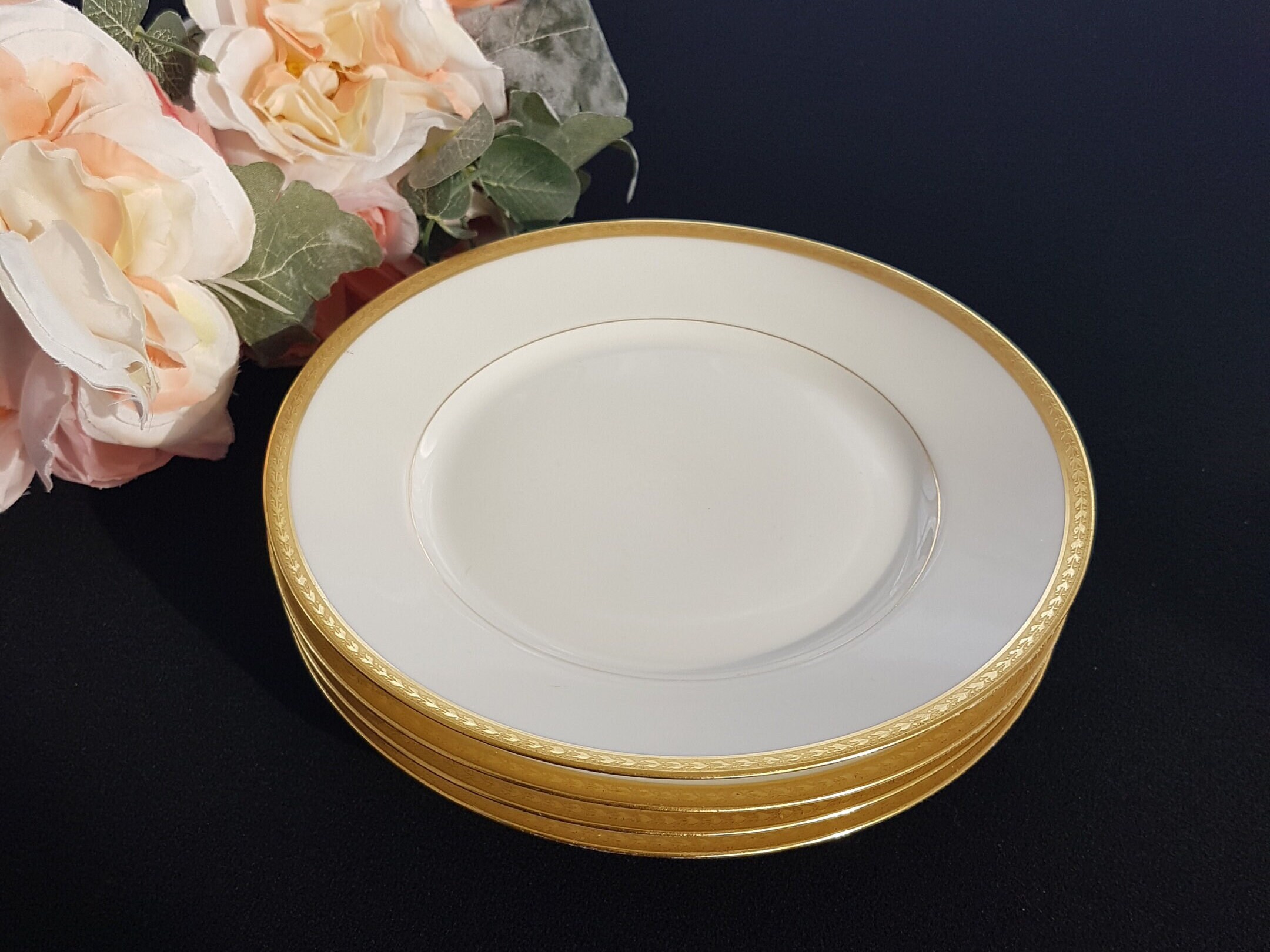 Limoges Elite Works Dessert Plates, 7.5 Inch, Set of 4, Antique ...