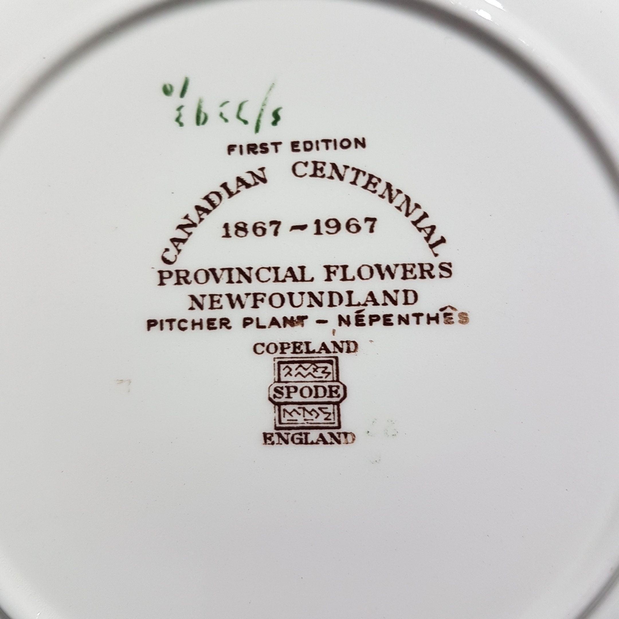 9 Plate Copeland Spode 1967 Canadian Centennial Provincial Flowers ...