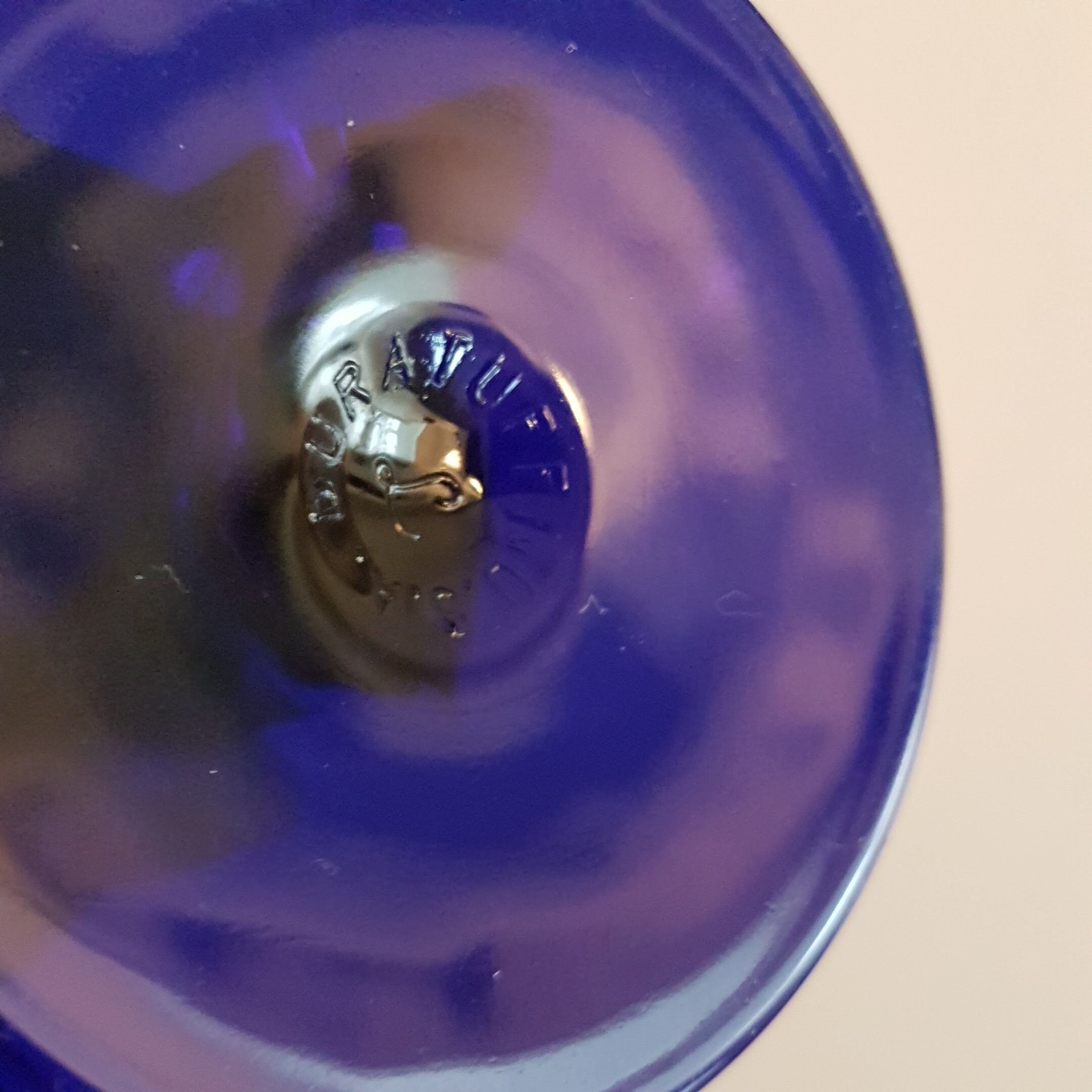 Pair of 12oz Cobalt Blue Libbey Duratuff Gibraltar Goblets, Iced Tea ...