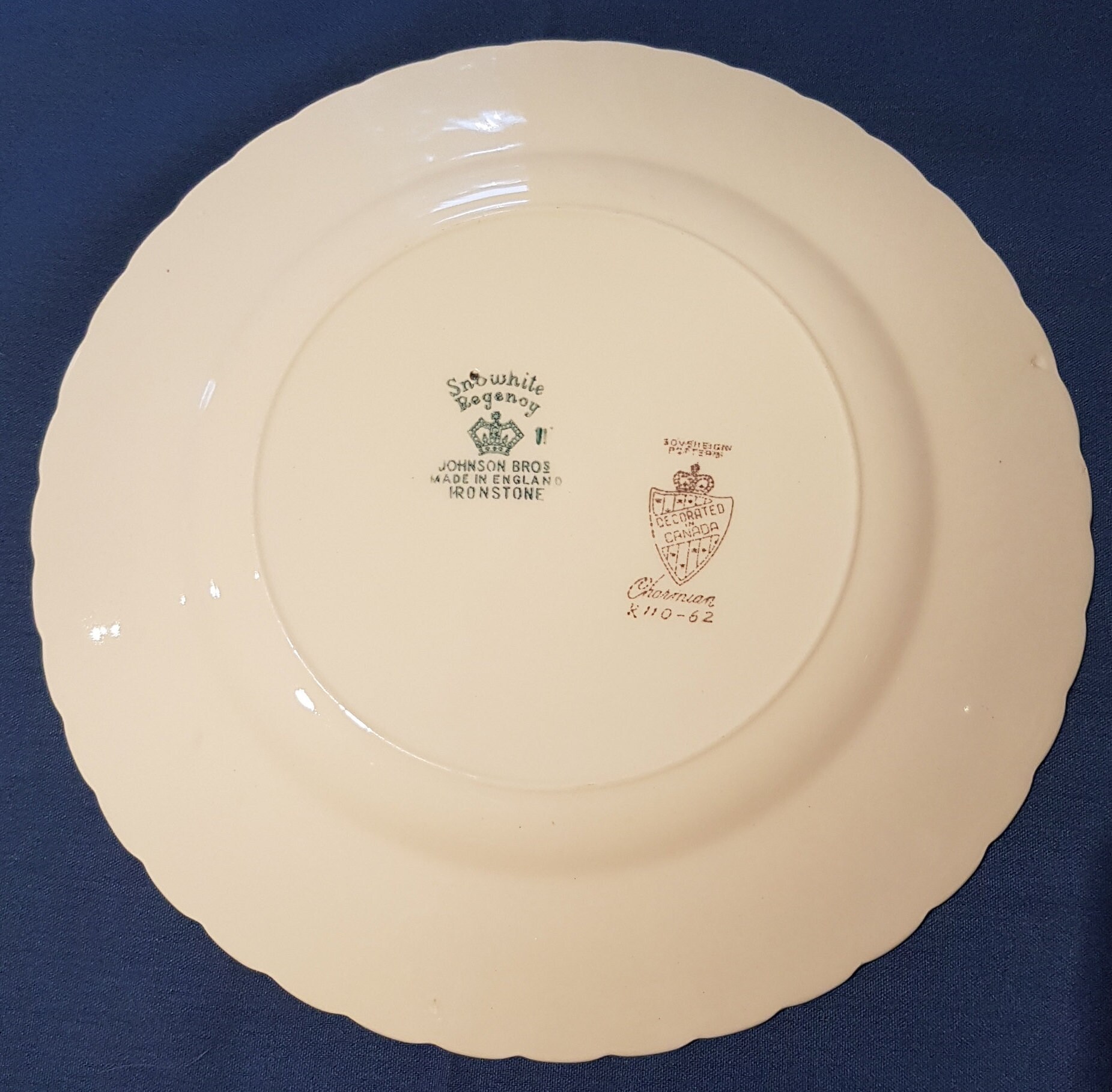 Set of 9 Vintage Dinner Plates, Johnson Brothers Ironstone