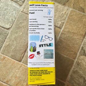 Eras Taylor Swift Nutrition Label Cover Stickers for Eating Disorder ...