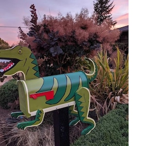 Light Green Dinosaur Mailbox - Etsy