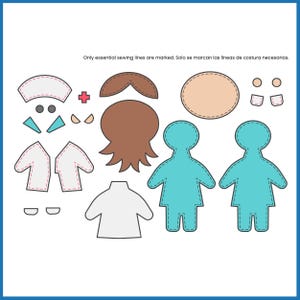 Felt Nurse - Cricut Cutting Sewing Pattern - Etsy