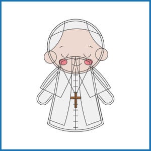 Pope John Paul II - Small Sewing Project, Plushie Pattern - Etsy