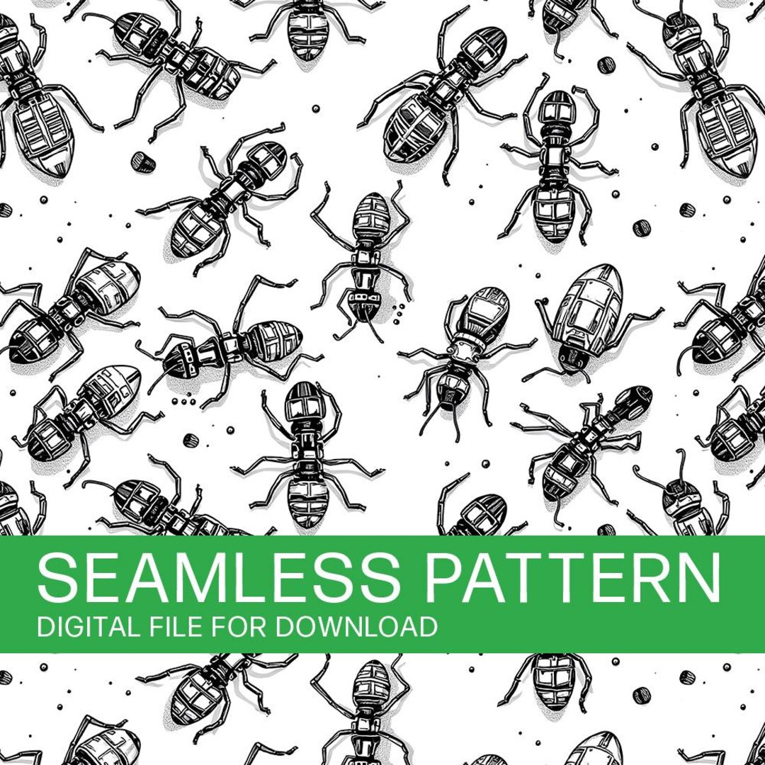 Seamless Pattern PNG File, Digital Printable Ant Background Pattern ...