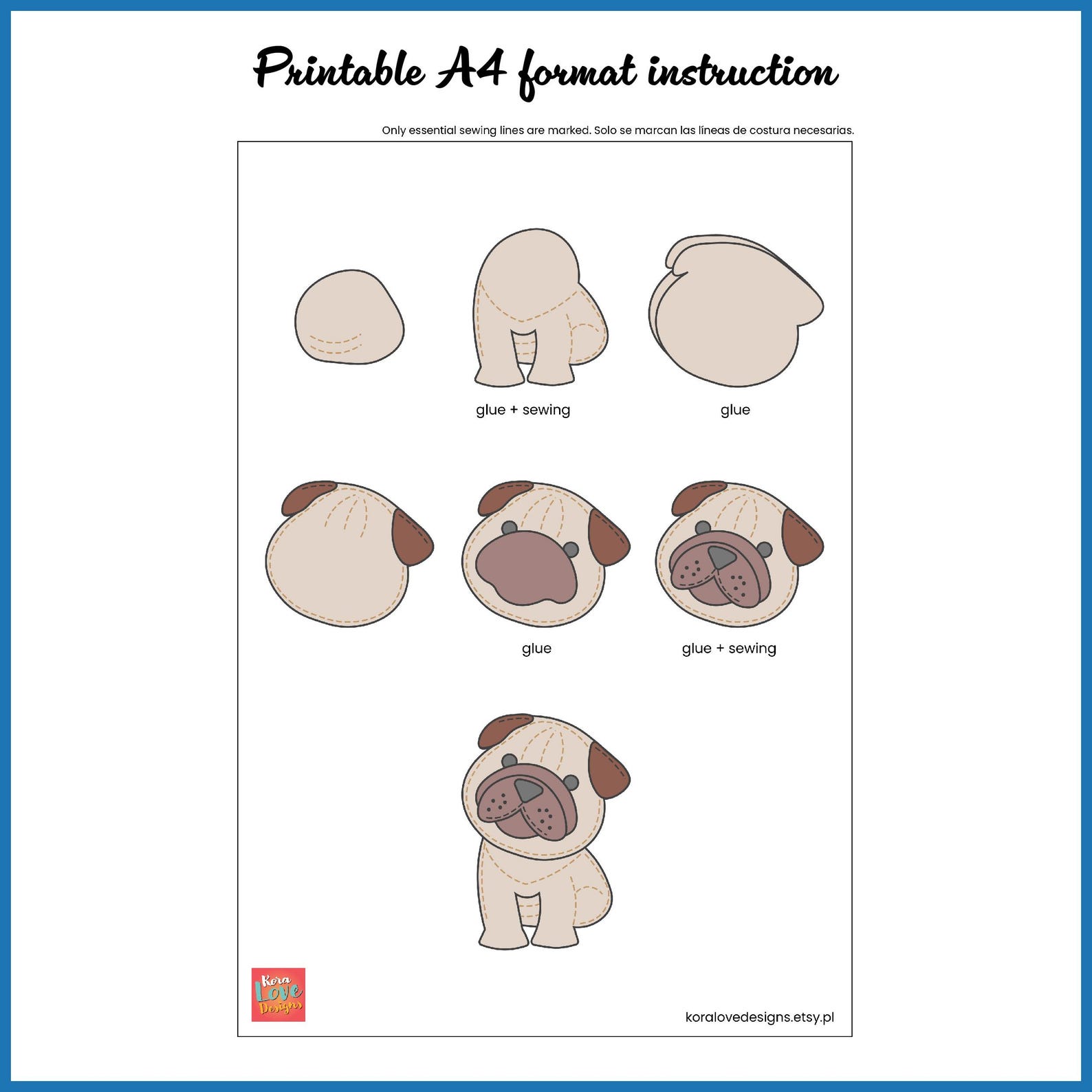 French Bulldog - Small Sewing Project, Plushie Pattern - Etsy