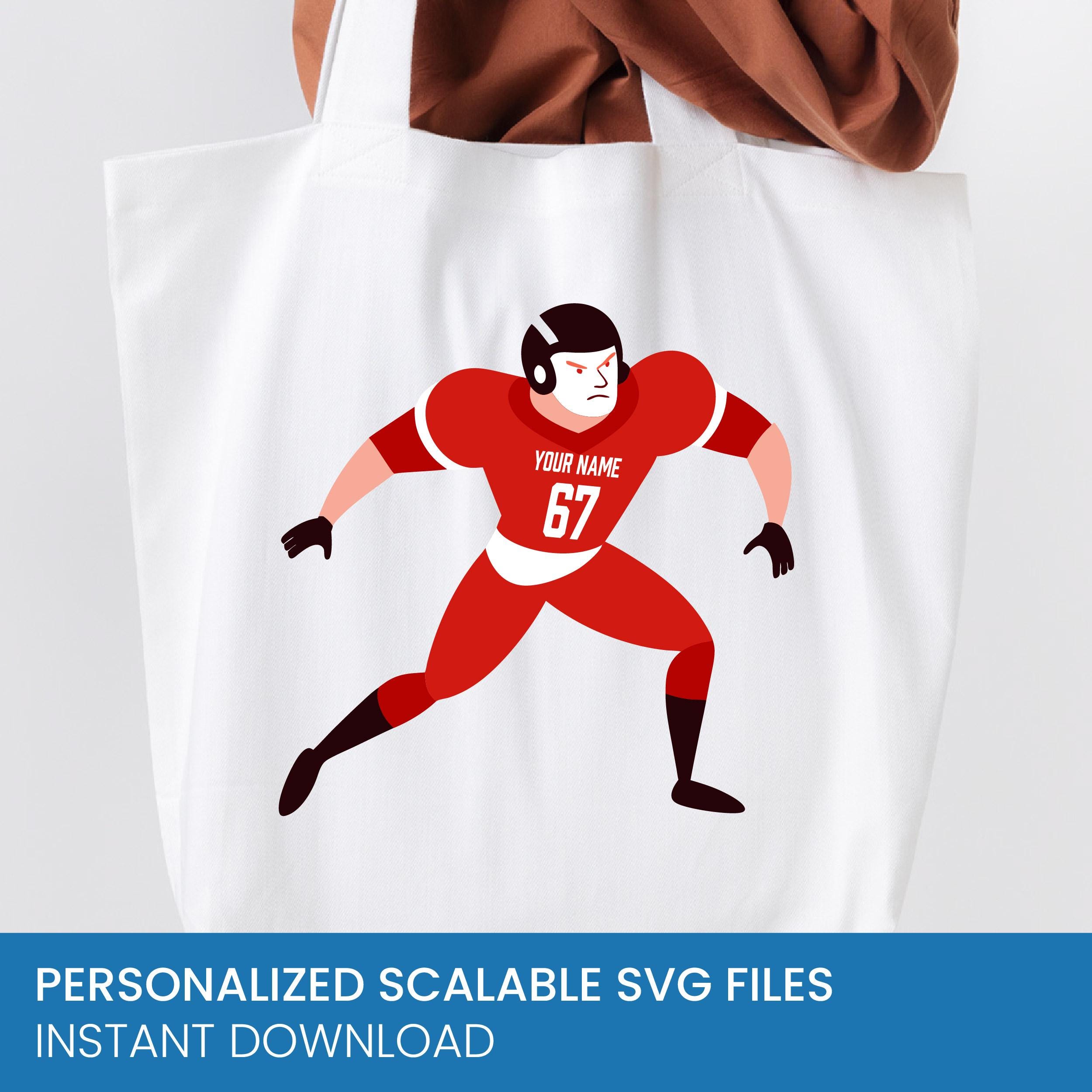American Football Player SVG Designs, Football Sublimation Clipart - Etsy