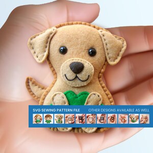 Felt Doll Pattern, Cute Labrador Retriever, DIY Plans, Cricut Projects ...