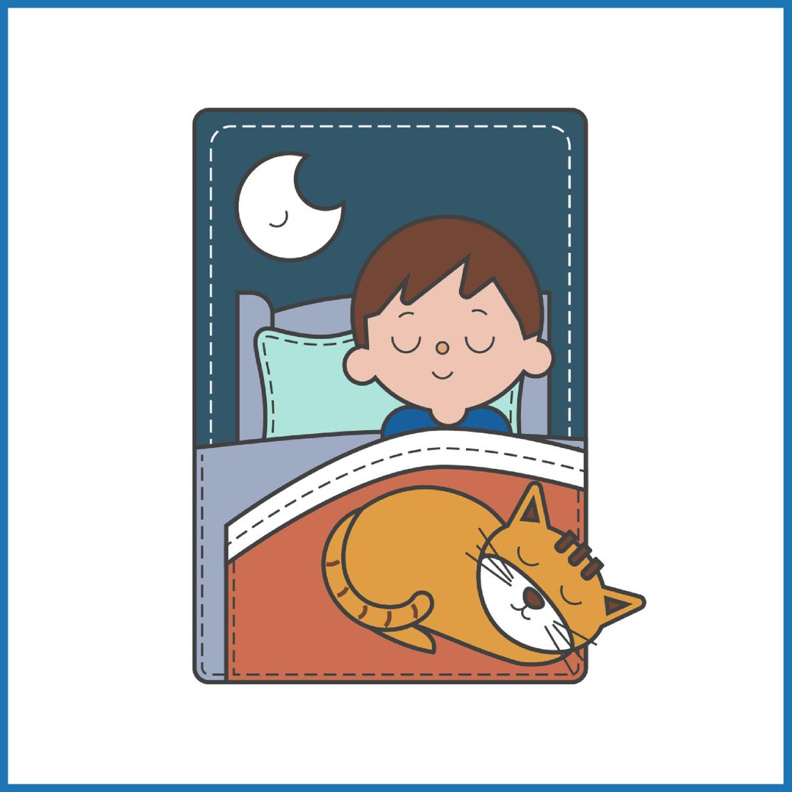 Felt Boy Sleeping With Cat - Small Sewing Project, Plushie Pattern ...