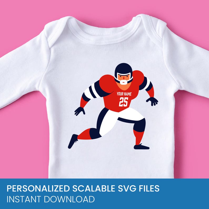 American Football Player SVG Designs, Football Sublimation Clipart - Etsy