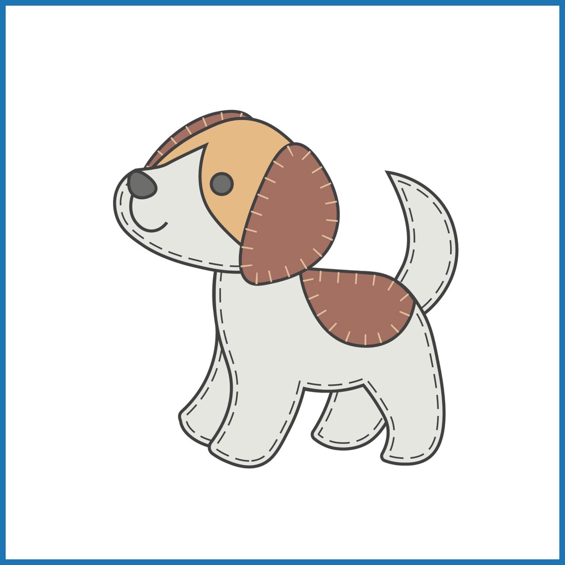 Felt Beagle Dog - Cricut Cutting Sewing Pattern - Etsy