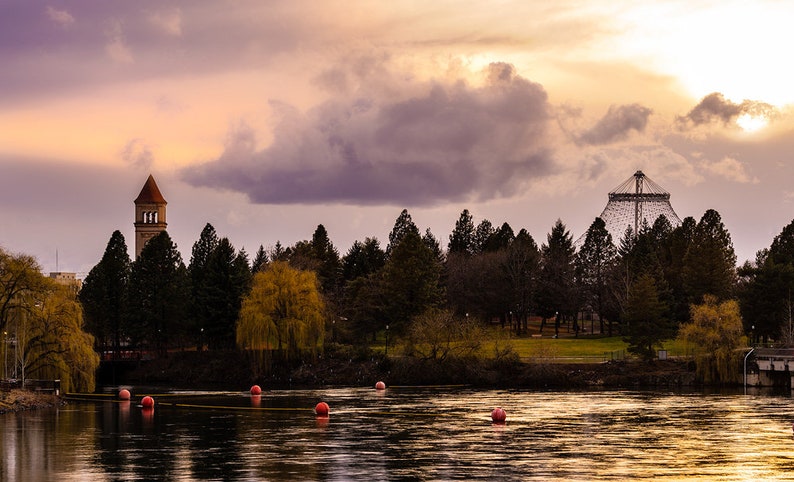 Downtown Spokane -spokane Sunset -spokane Photos -photography Prints ...
