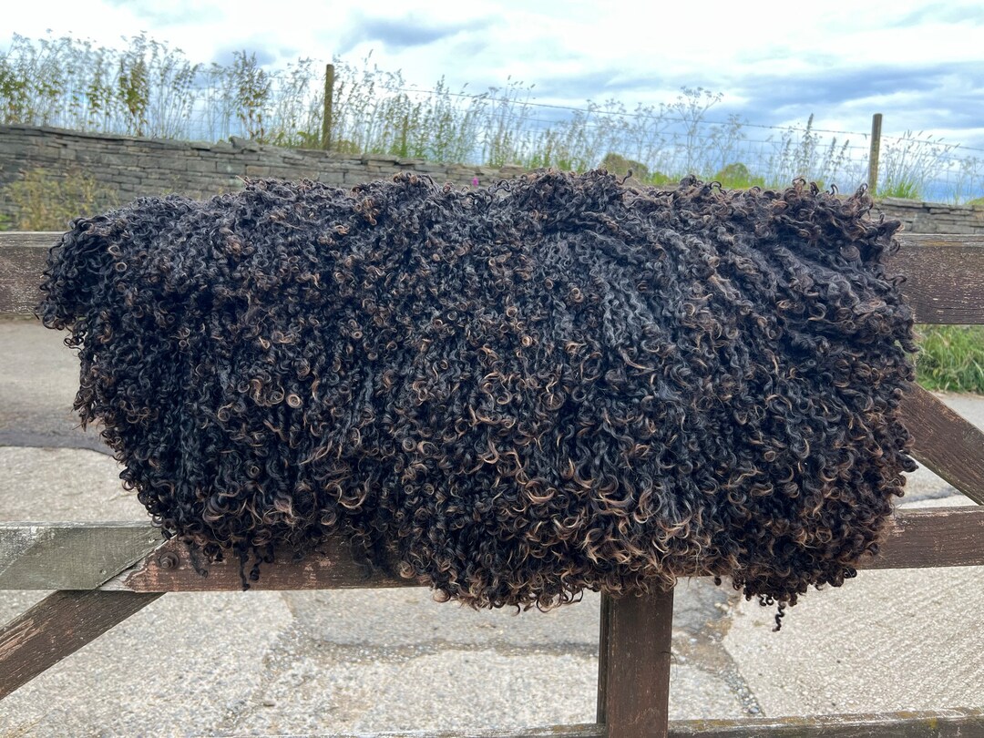 Black Wensleydale Hand Tanned Sheepskin Rug Arthur Artisan - Etsy