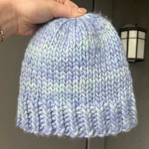 EASY BULKY HAT | My First Super Bulky Easy Hat Knitting Pattern ...