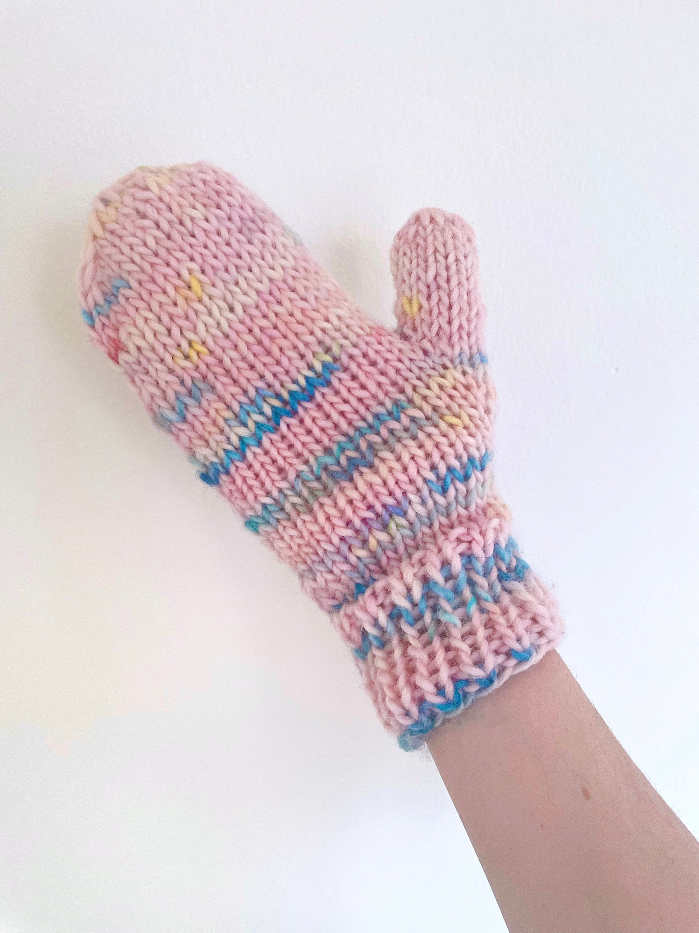 Easy Seed Stitch Mittens Knitting Pattern Women Beginner Mittens Gloves ...