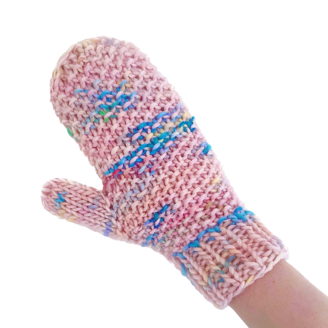 Easy Seed Stitch Mittens Knitting Pattern Women Beginner Mittens Gloves ...