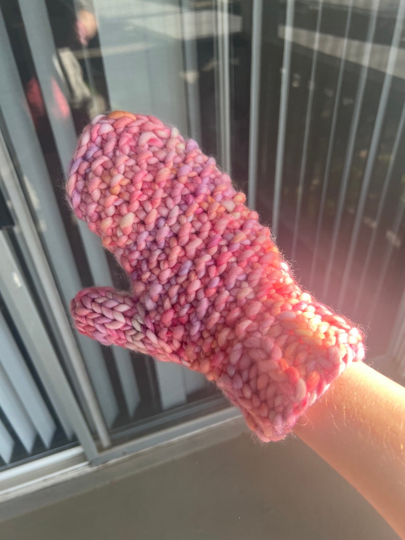 Super Bulky Textured Easy Mittens Knitting Pattern First Mittens ...