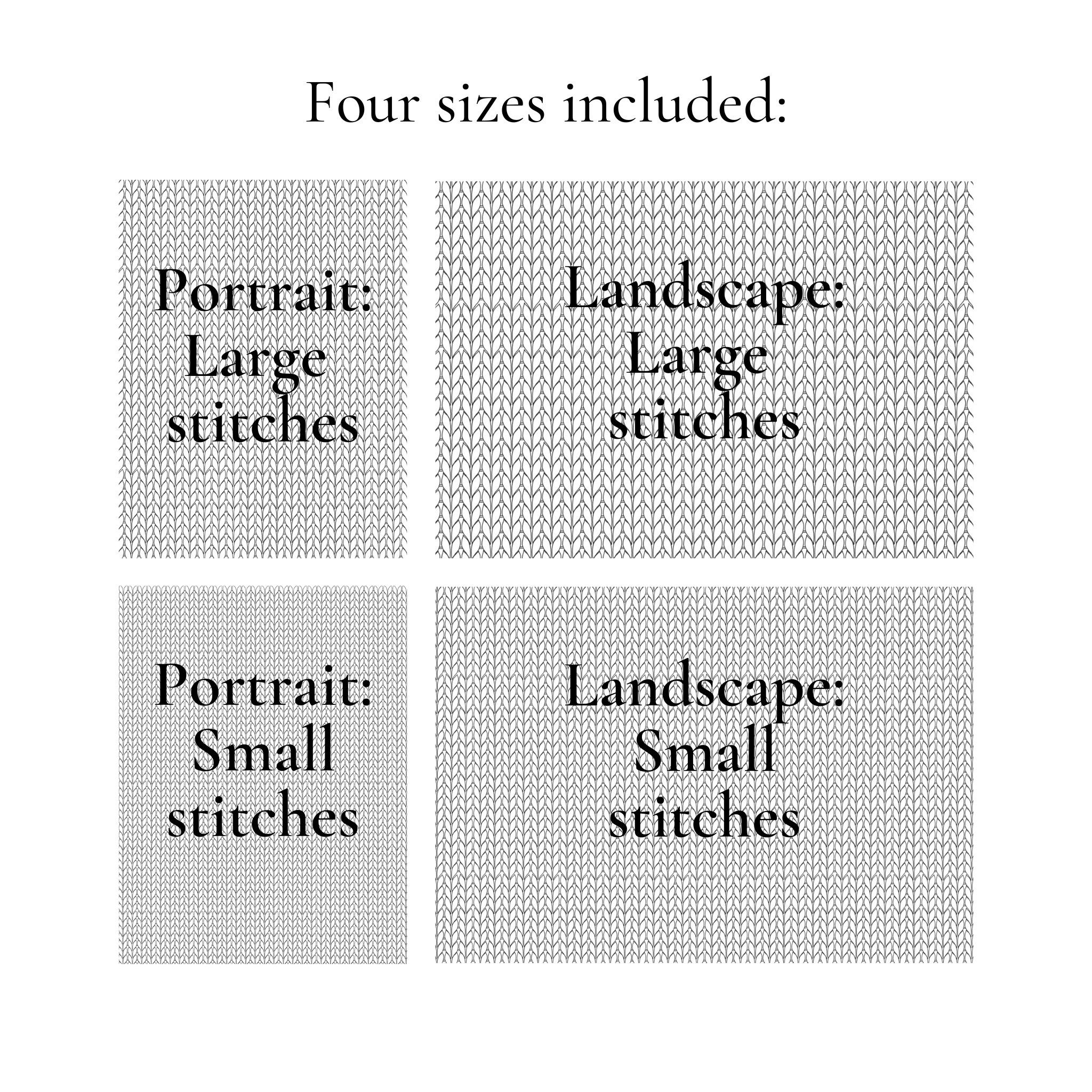 Knit Stitch Blank Printable Graph Paper Blank Knitting Stockinette ...