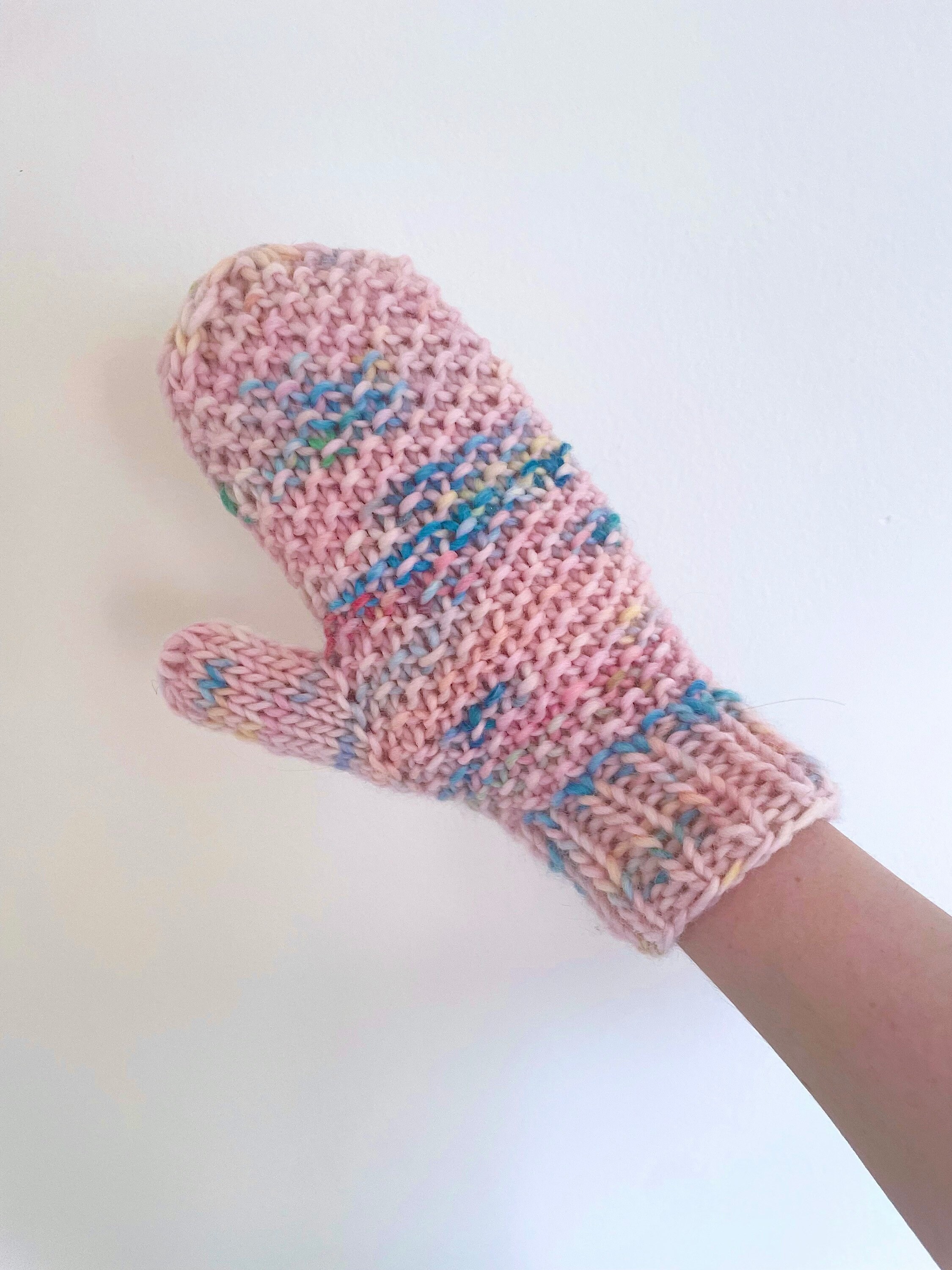 Easy Seed Stitch Mittens Knitting Pattern Women Beginner Mittens Gloves ...