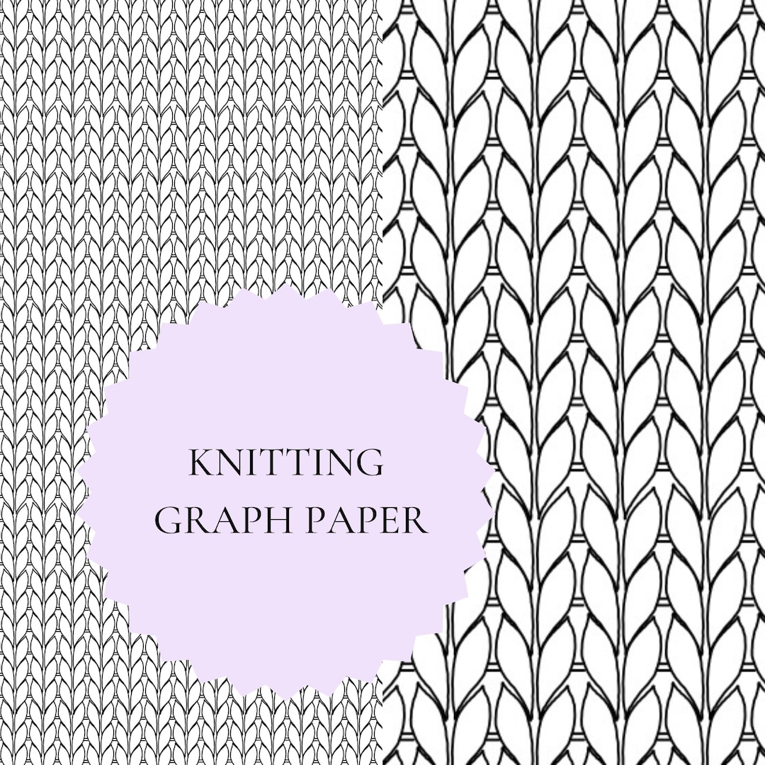 Knit Stitch Printable Graph Paper | Stockinette Template (PDF Pattern ...