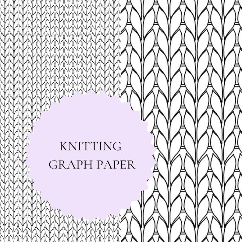 Knit Stitch Printable Graph Paper | Stockinette Template (PDF Pattern ...